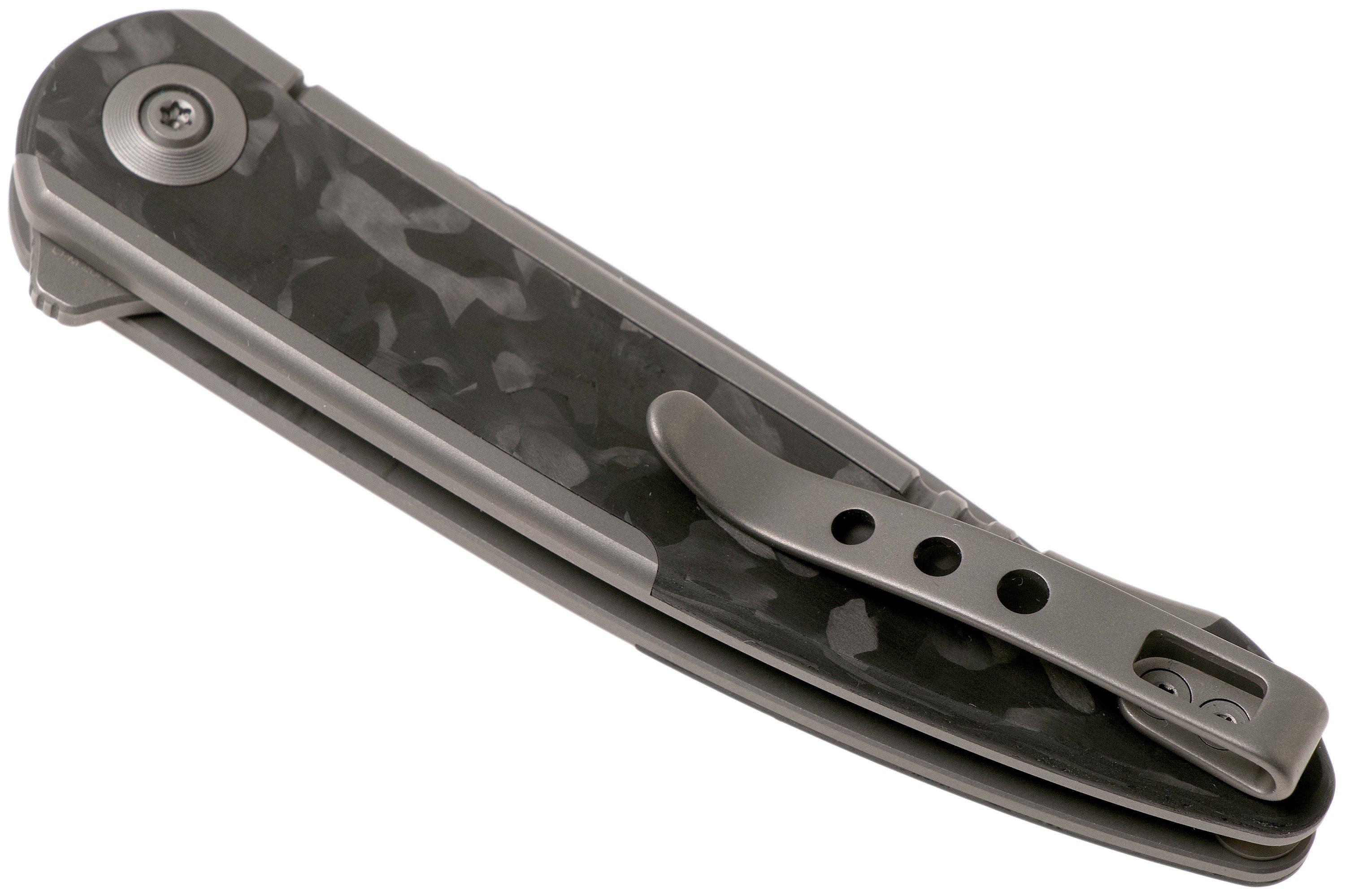 WE Knife Smooth Sentinel WE20043-1 Gray Titanium Carbon fibre pocket ...