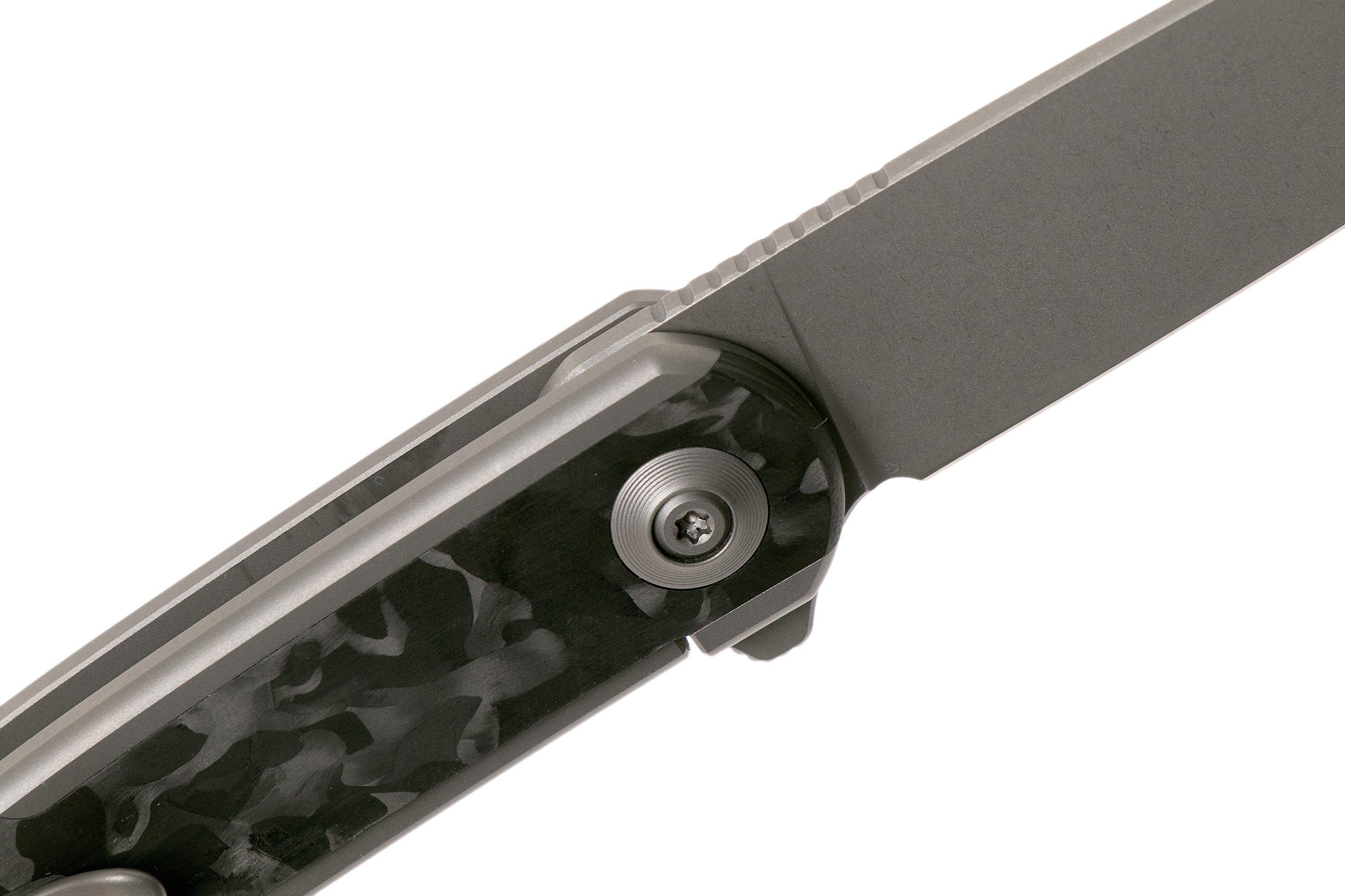 WE Knife Smooth Sentinel WE20043-1 Gray Titanium Carbon fibre pocket ...