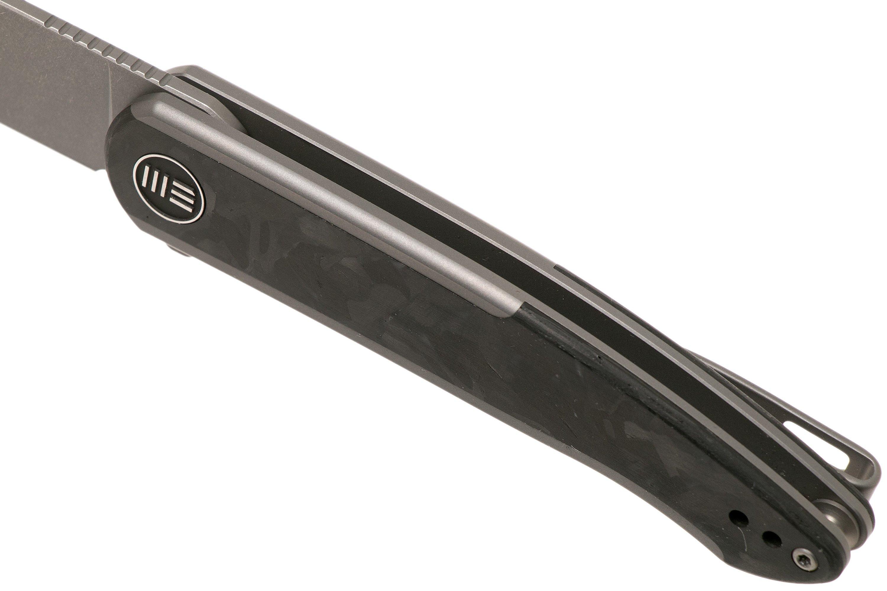 WE Knife Smooth Sentinel WE20043-1 Gray Titanium Carbon fibre pocket ...