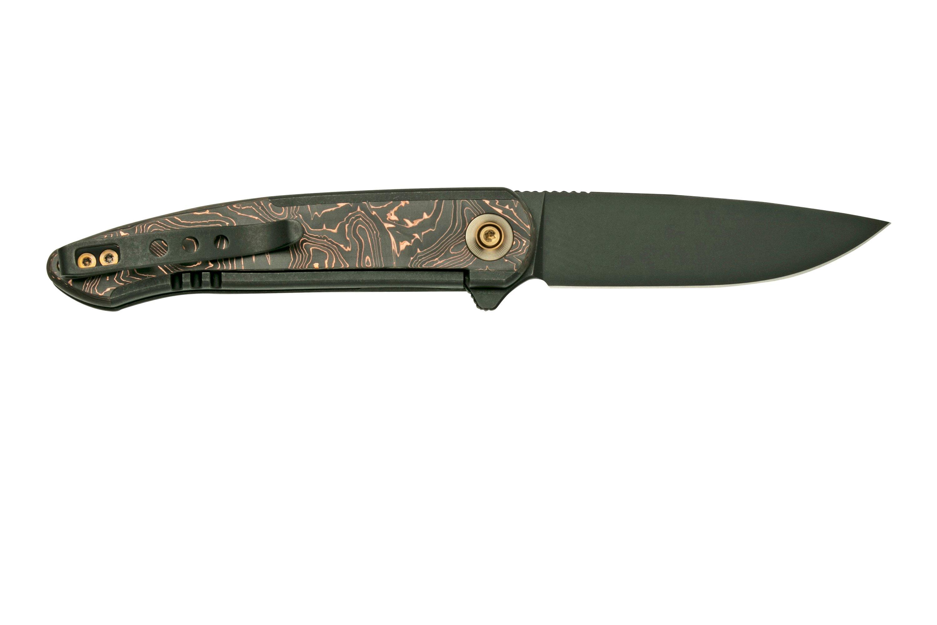 WE Knife Smooth Sentinel WE20043-6 titanium Copper Foil carbon fiber ...