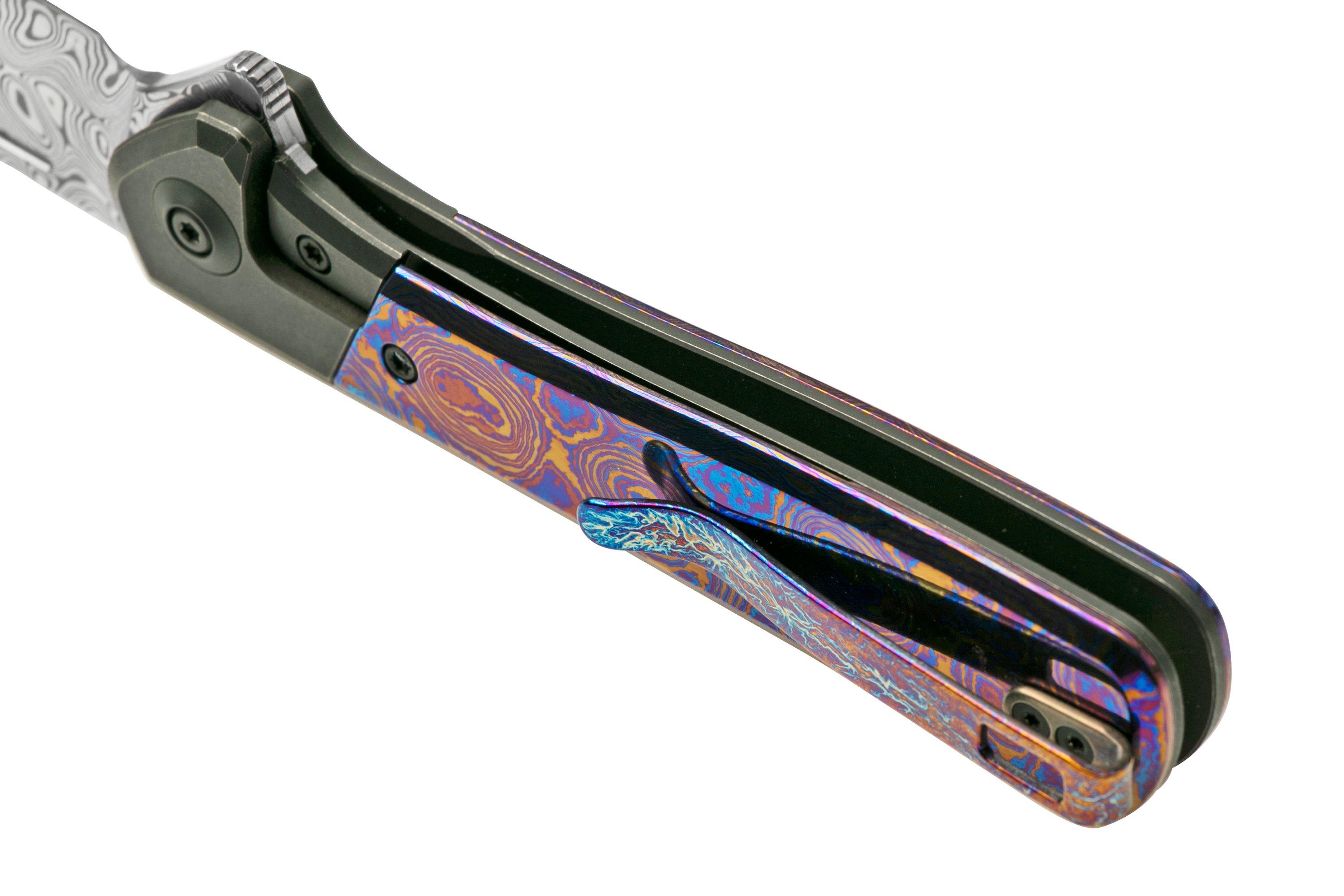 WE Knife Soothsayer WE20050-DS1 Purple Titanium/Timascus, pocket knife ...