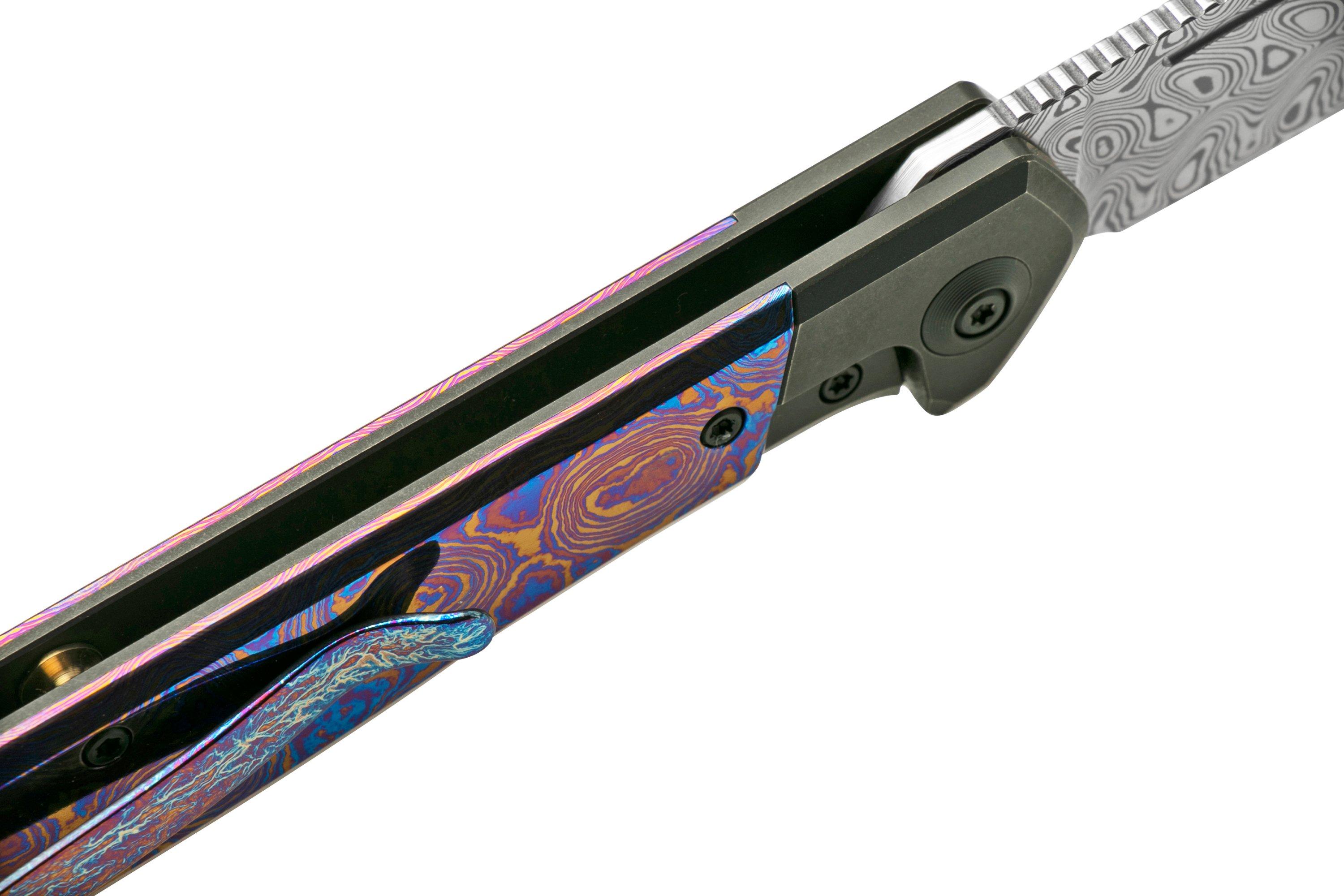 WE Knife Soothsayer WE20050-DS1 Purple Titanium/Timascus, pocket knife ...