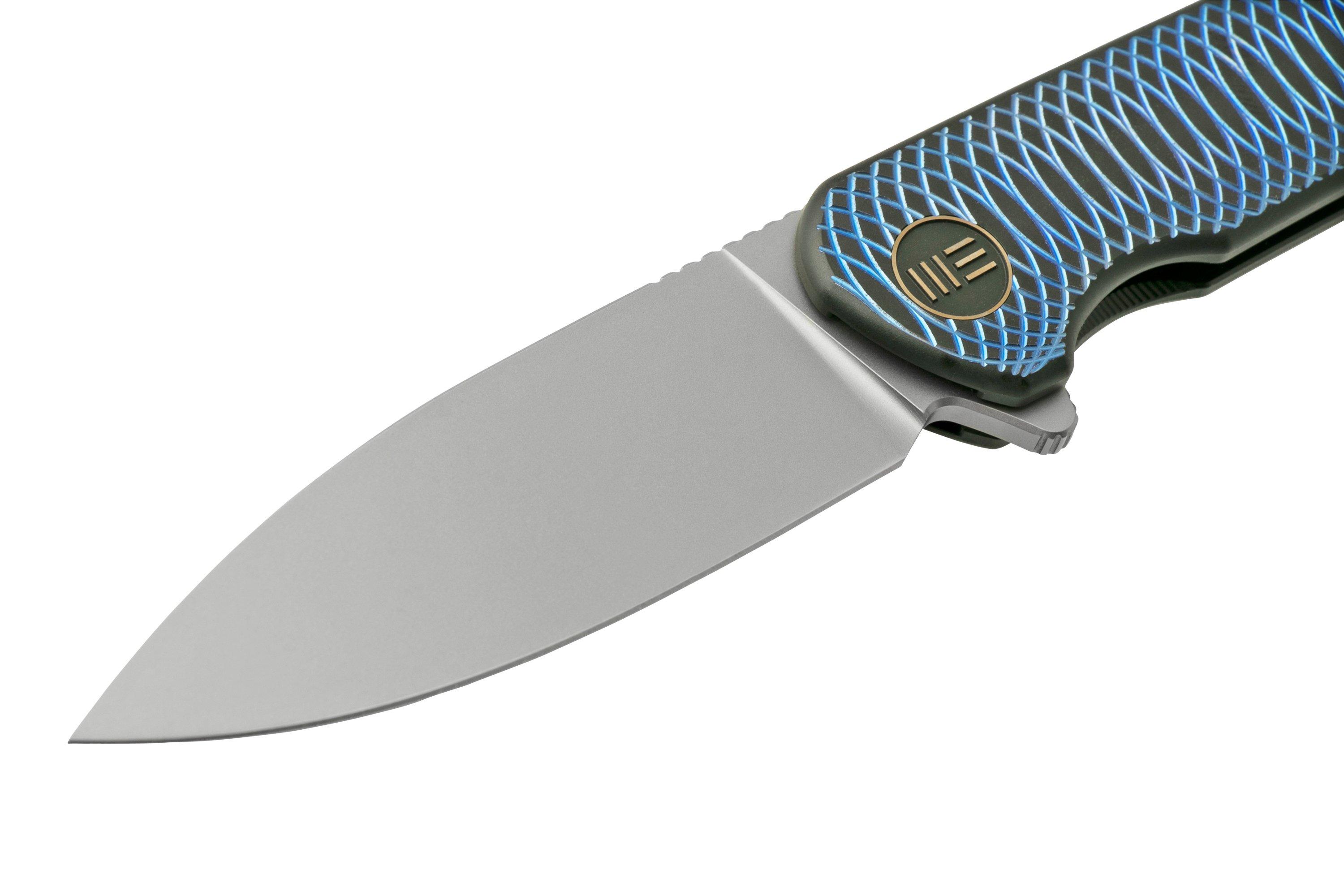 WE Knife Shakan Limited Edition WE20052C-1 Blue/Black Machined Titanium ...