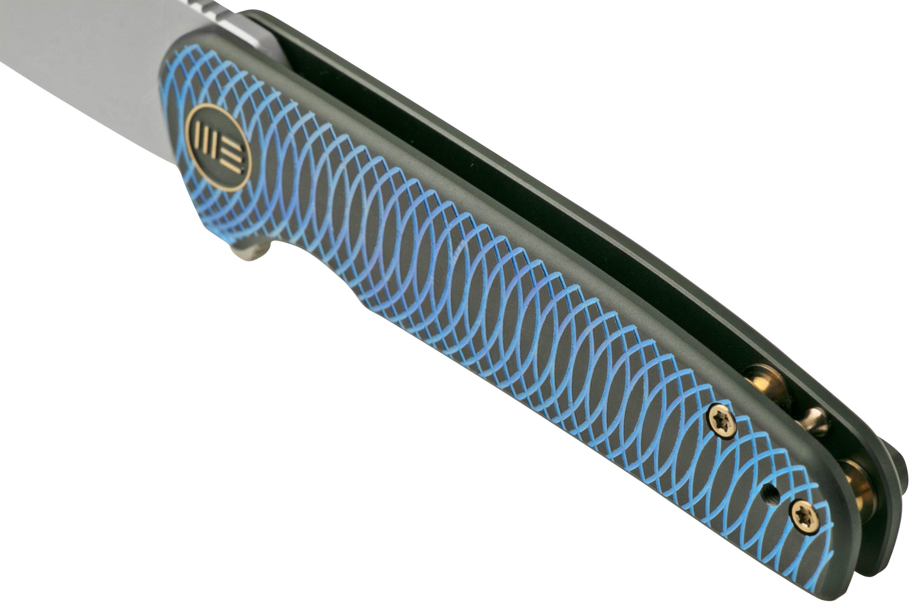 WE Knife Shakan Limited Edition WE20052C-1 Blue/Black Machined Titanium ...