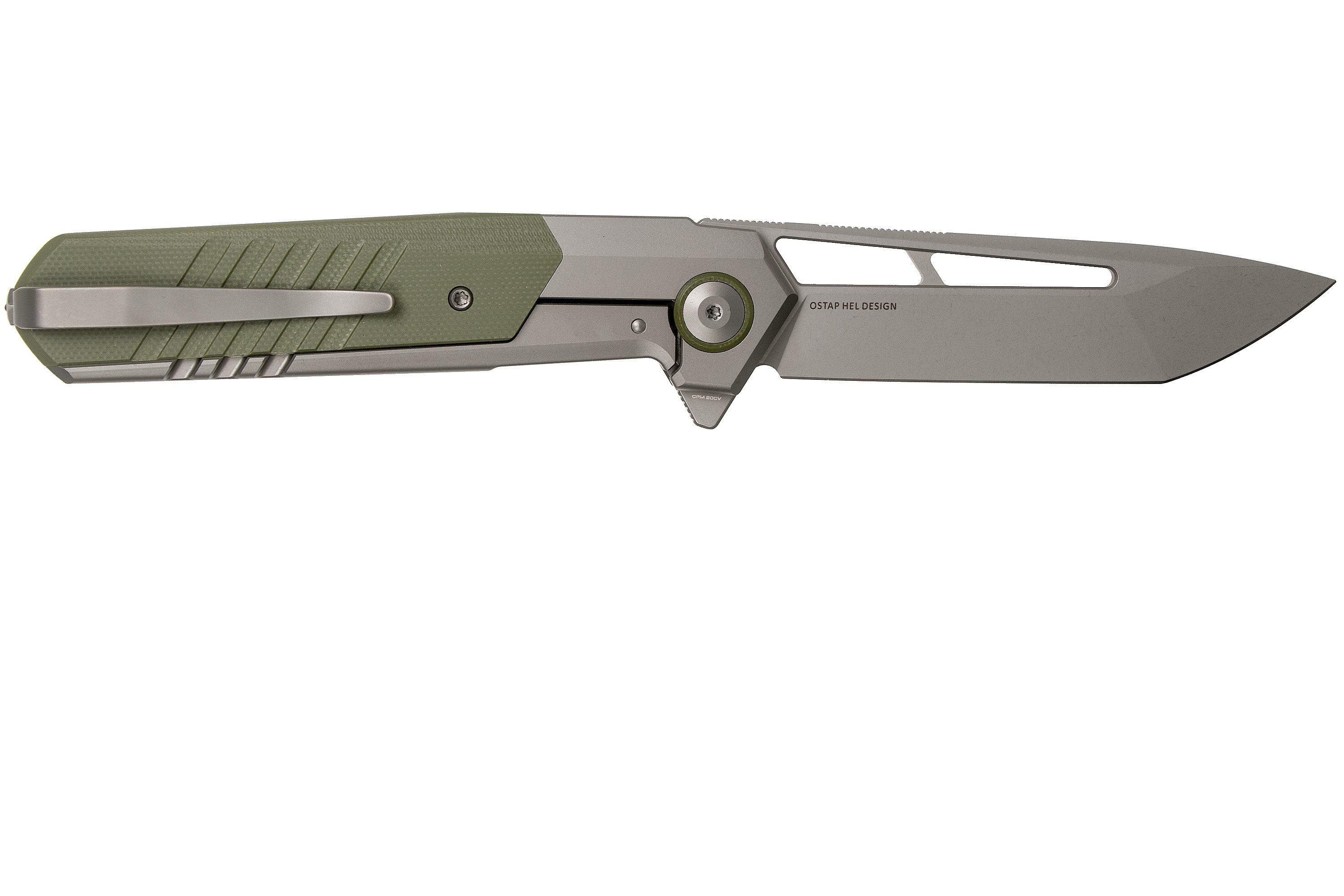 WE Knife Arsenal WE20073-1 Stonewashed, Green G10 pocket knife, Ostap ...