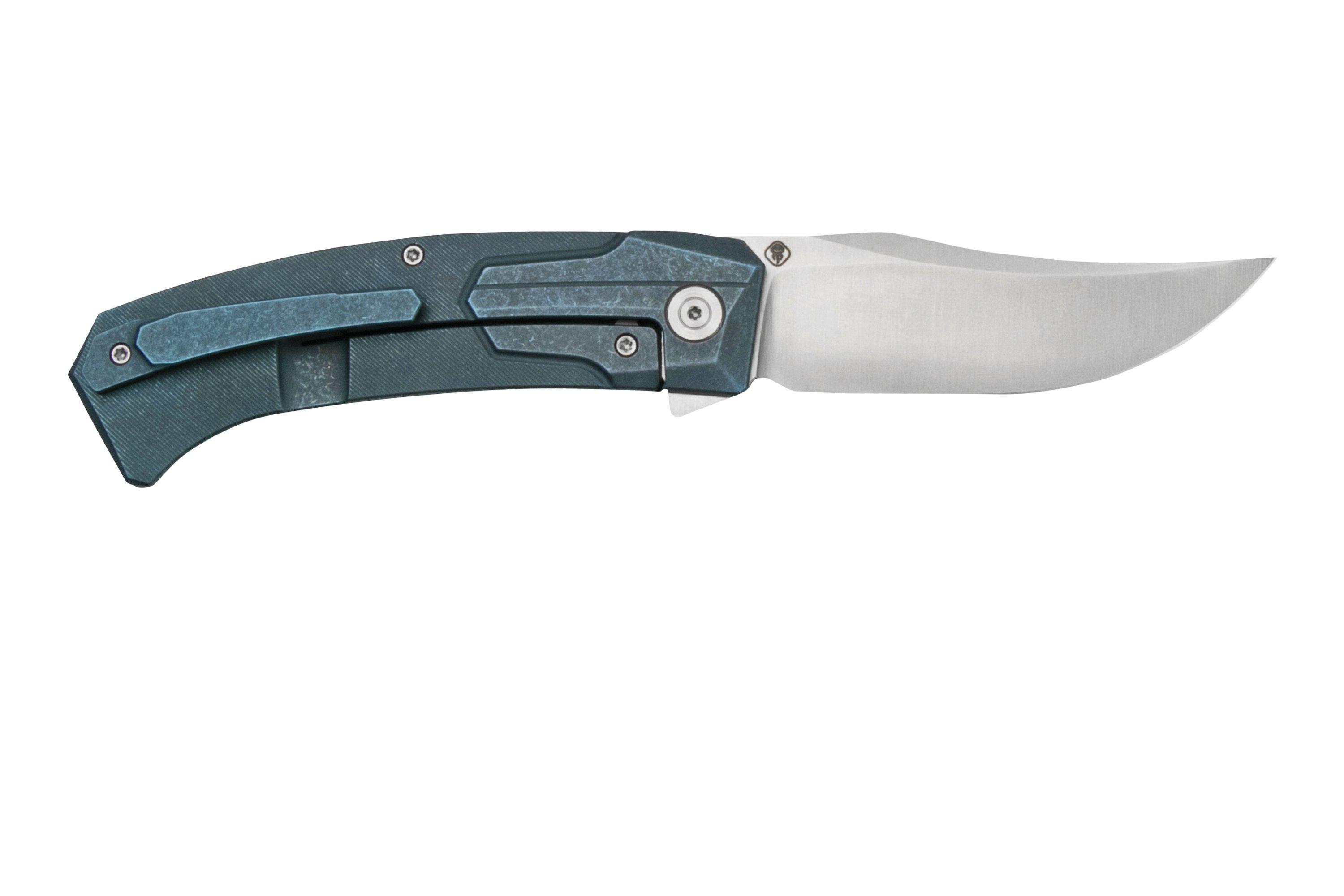 WE Knife Shuddan WE21015-2, Blue Titanium pocket knife | Advantageously ...