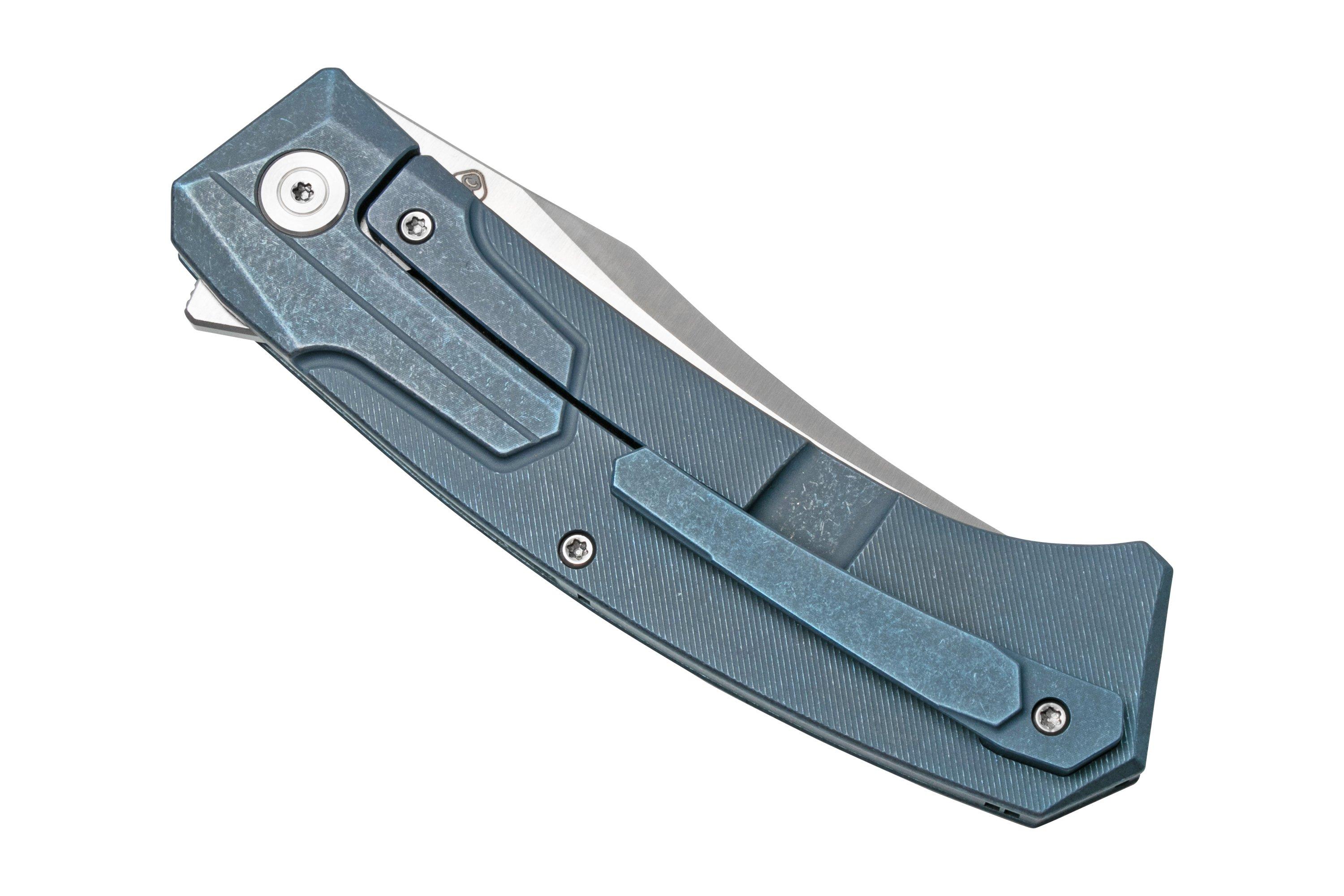 WE Knife Shuddan WE21015-2, Blue Titanium pocket knife | Advantageously ...