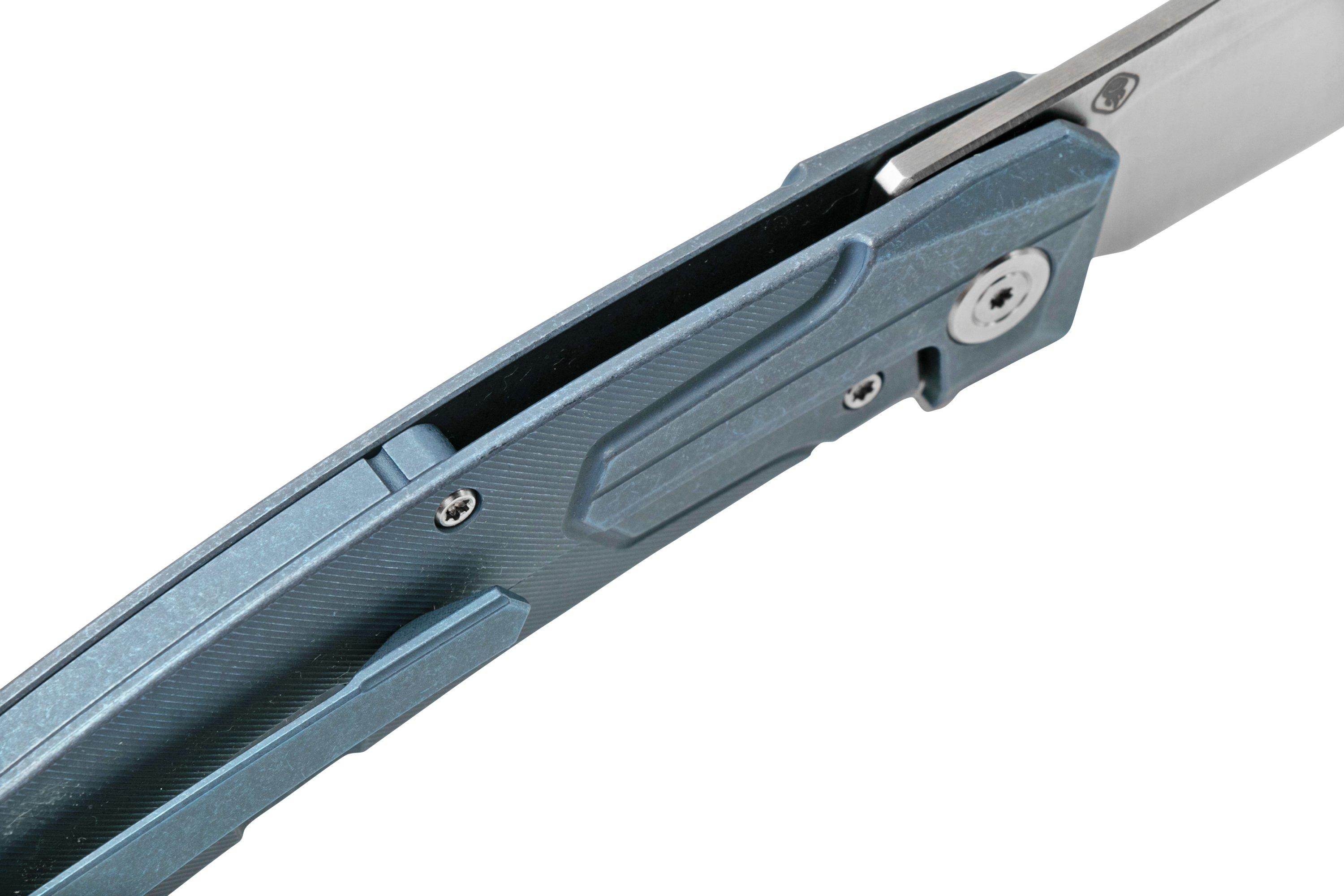 WE Knife Shuddan WE21015-2, Blue Titanium pocket knife | Advantageously ...