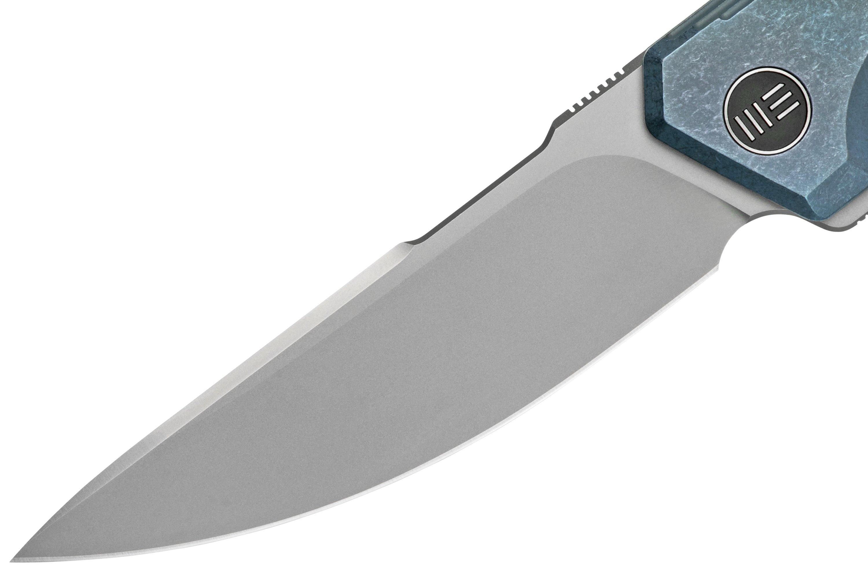 WE Knife Quixotic WE21016-3 Blue Titanium pocket knife | Advantageously ...
