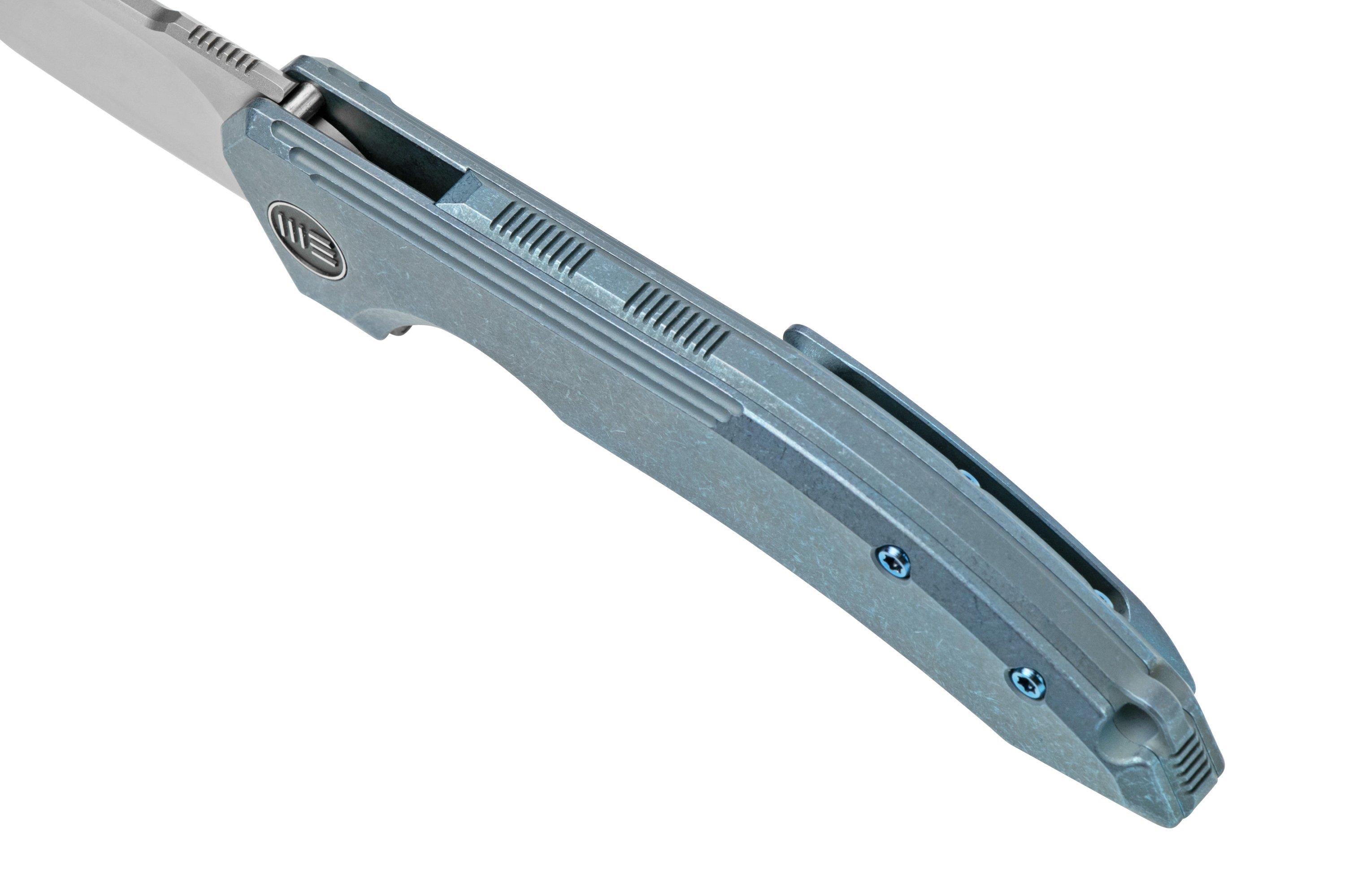 WE Knife Quixotic WE21016-3 Blue Titanium pocket knife | Advantageously ...