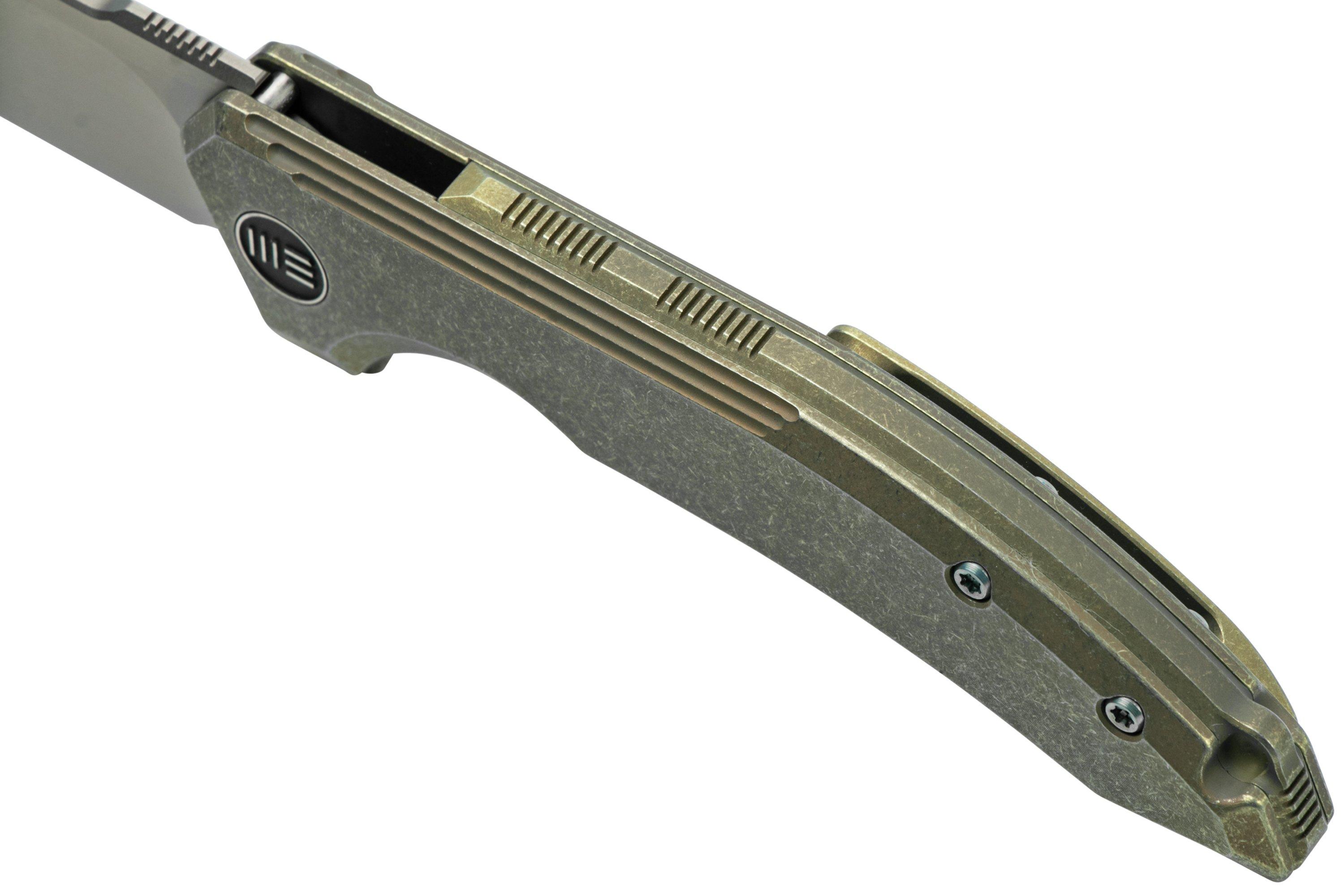 WE Knife Quixotic WE21016-4, Green Titanium pocket knife ...