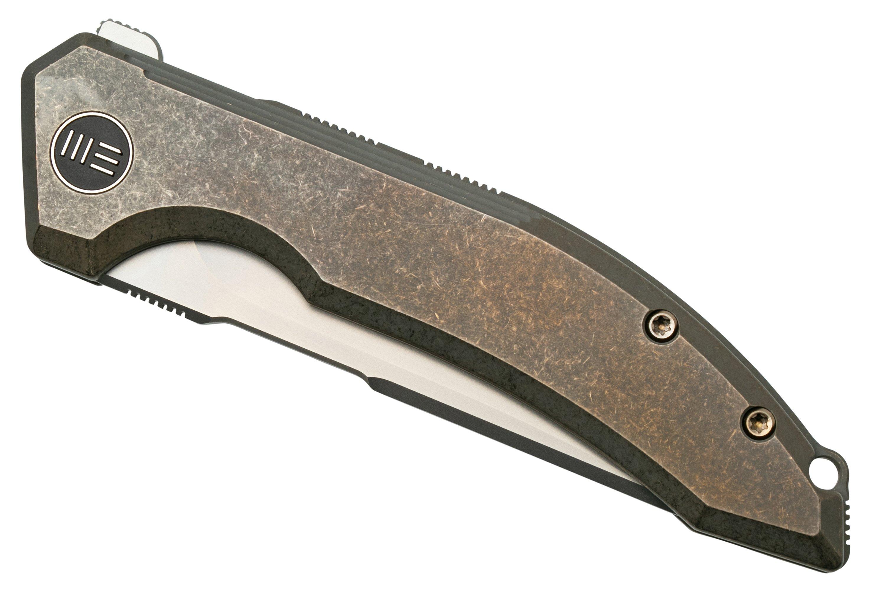 WE Knife Quixotic WE21016-5, Bronze Titanium pocket knife ...