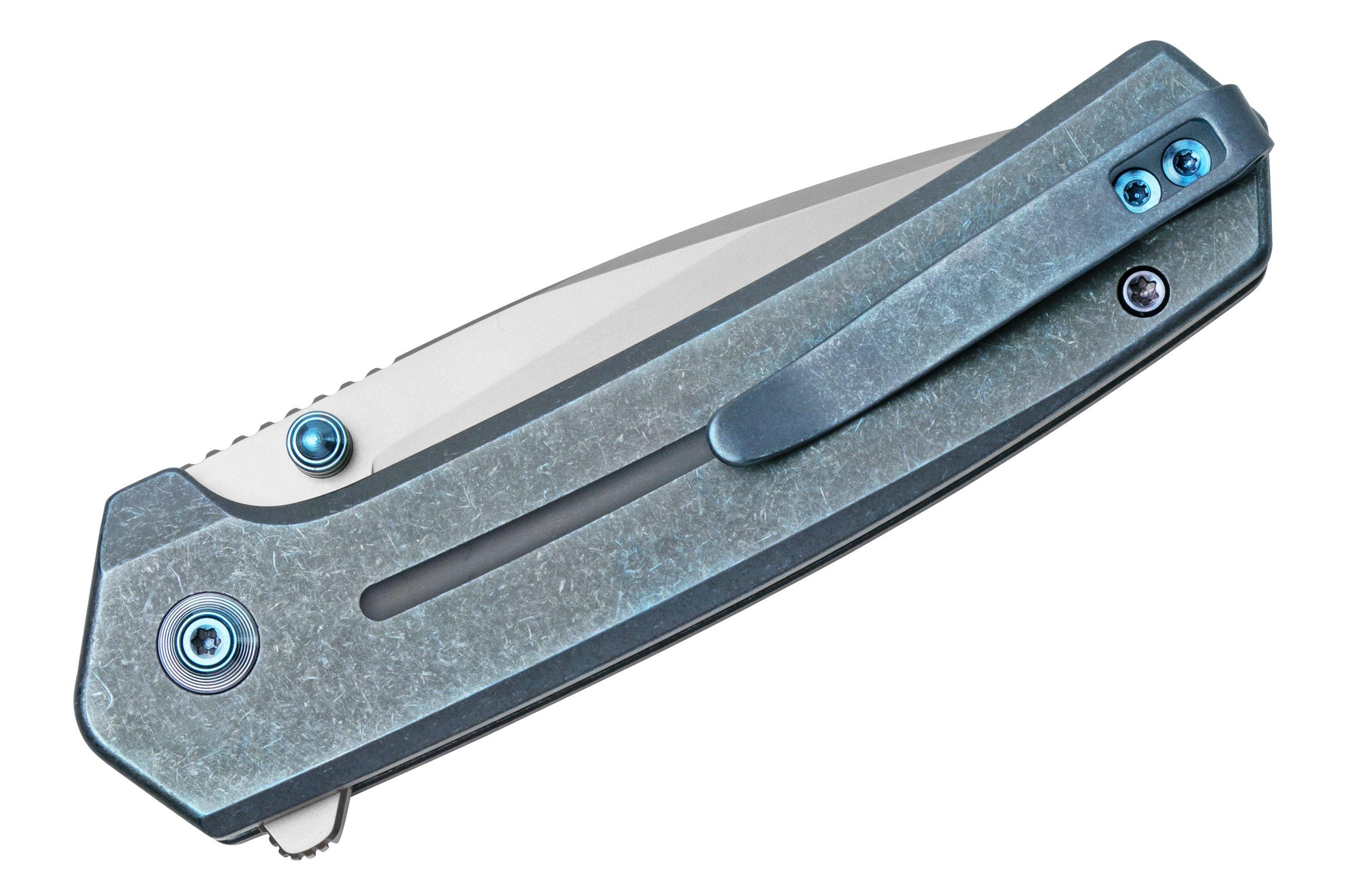WE Knife Culex WE21026B-3, Blue Titanium pocket knife | Advantageously ...