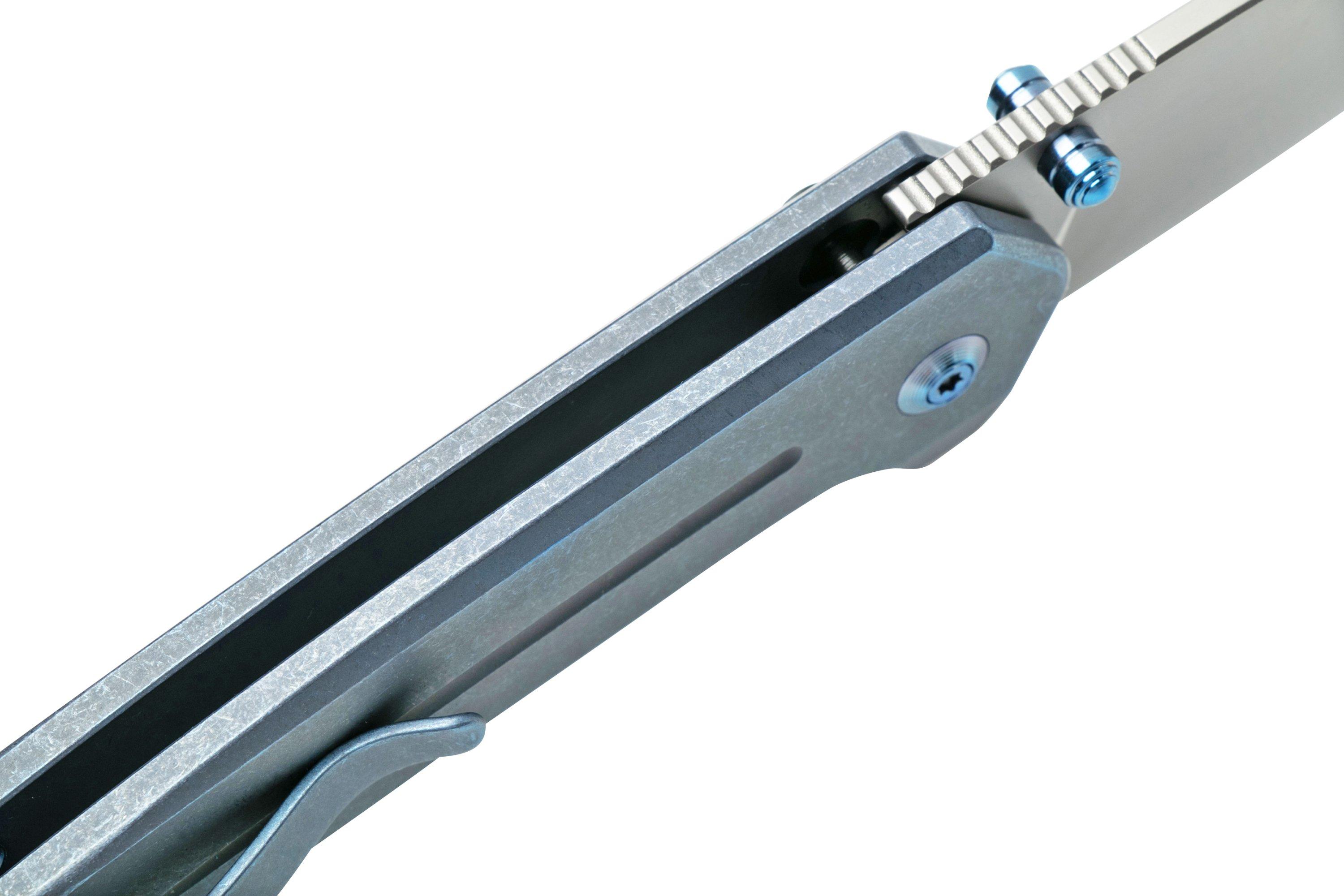 WE Knife Culex WE21026B-3, Blue Titanium pocket knife | Advantageously ...