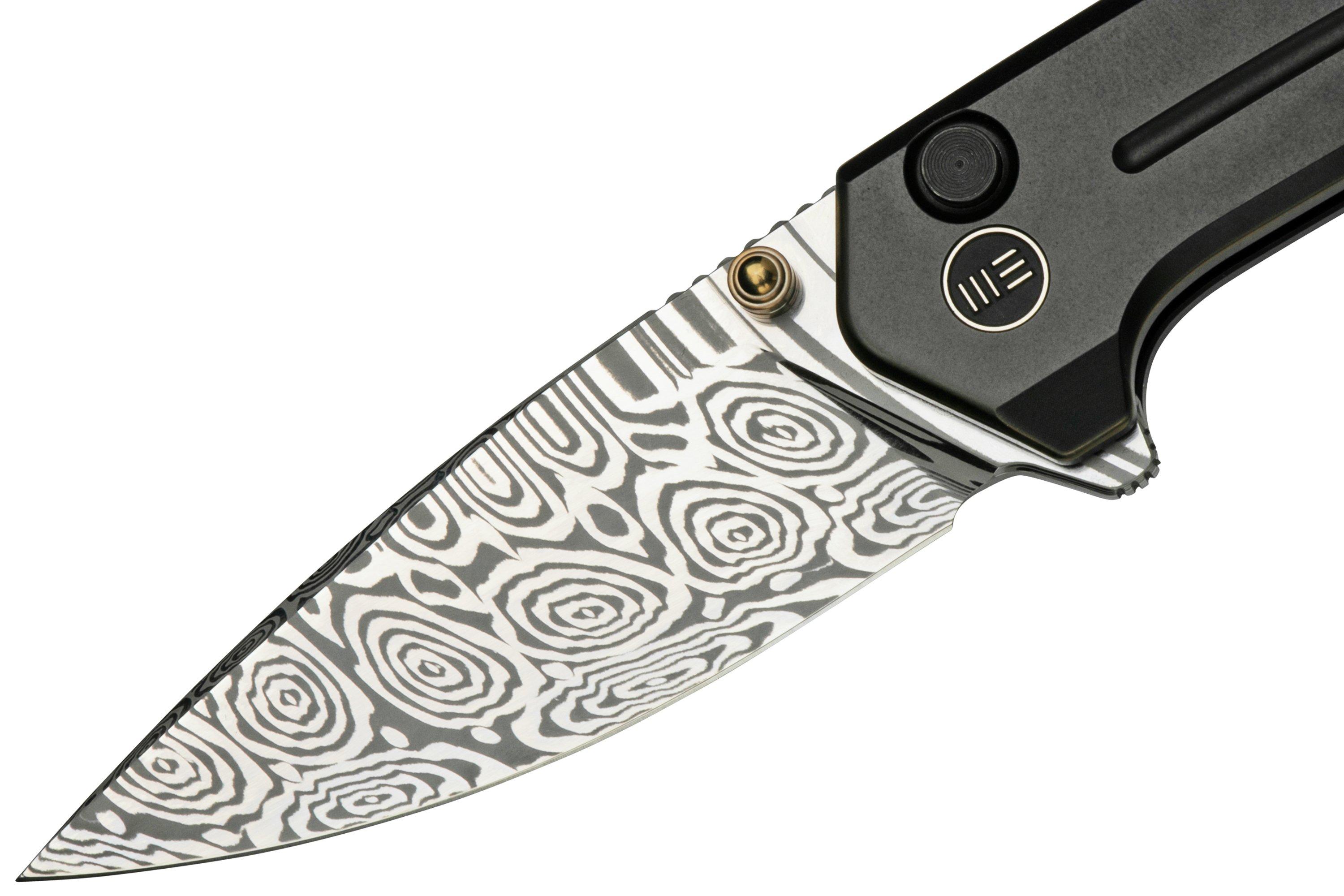 WE Knife Culex WE21026B-DS1, Bronze & Black Titanium, Damasteel pocket ...