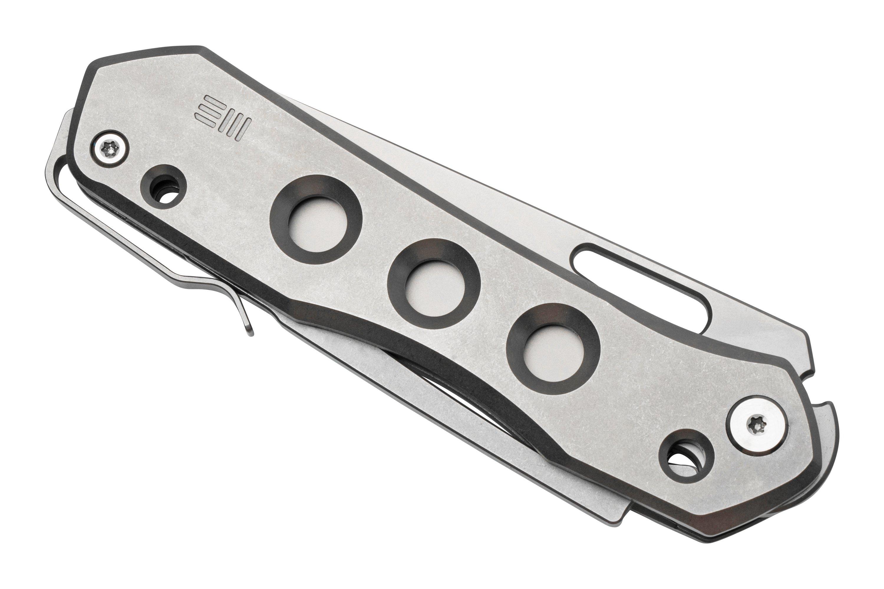 WE Knife Vision R 21031-1 Gray Silver Titanium, Silver Bead Blasted ...