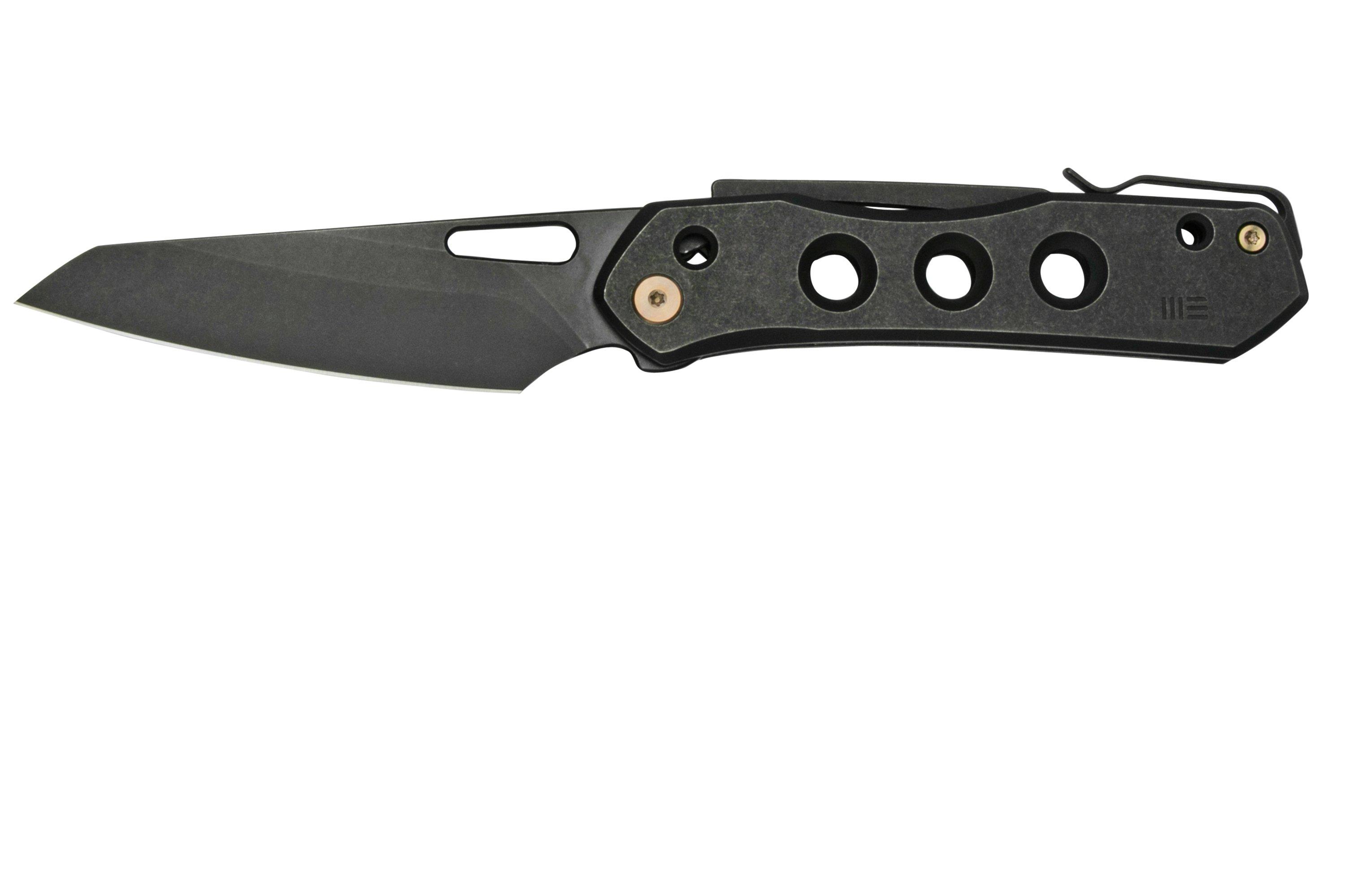 WE Knife Vision R 21031-2 Black Titanium, Black Stonewashed pocket ...
