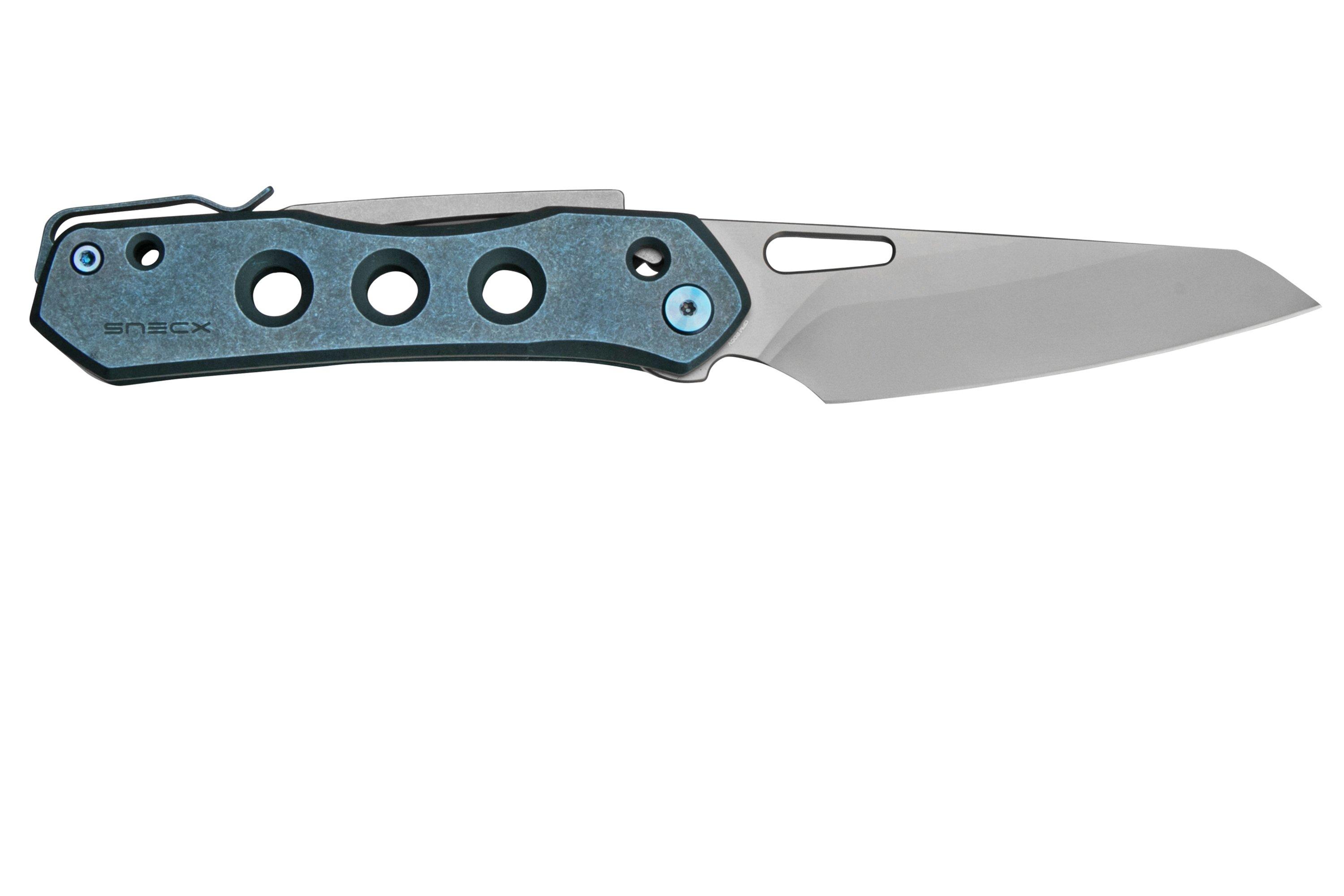 WE Knife Vision R 21031-3 Blue Titanium, Silver Bead Blasted pocket ...