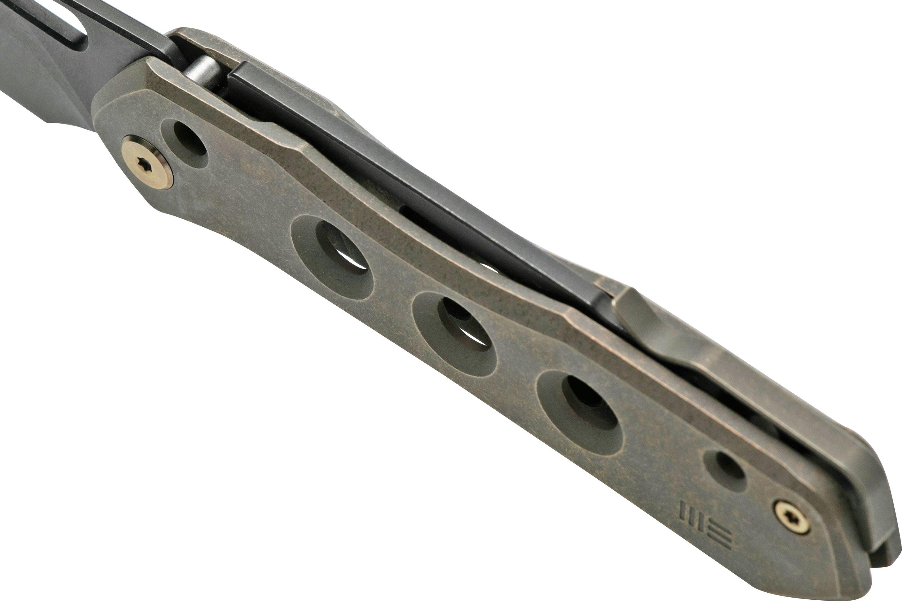 WE Knife Vision R 21031-4 Bronze Titanium, Black Stonewashed pocket ...