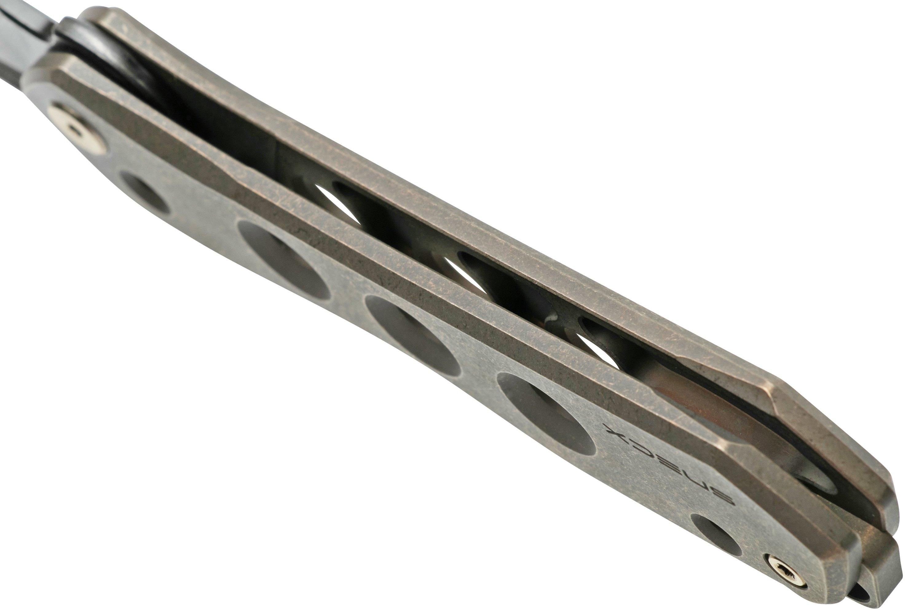 WE Knife Vision R 21031-4 Bronze Titanium, Black Stonewashed pocket ...