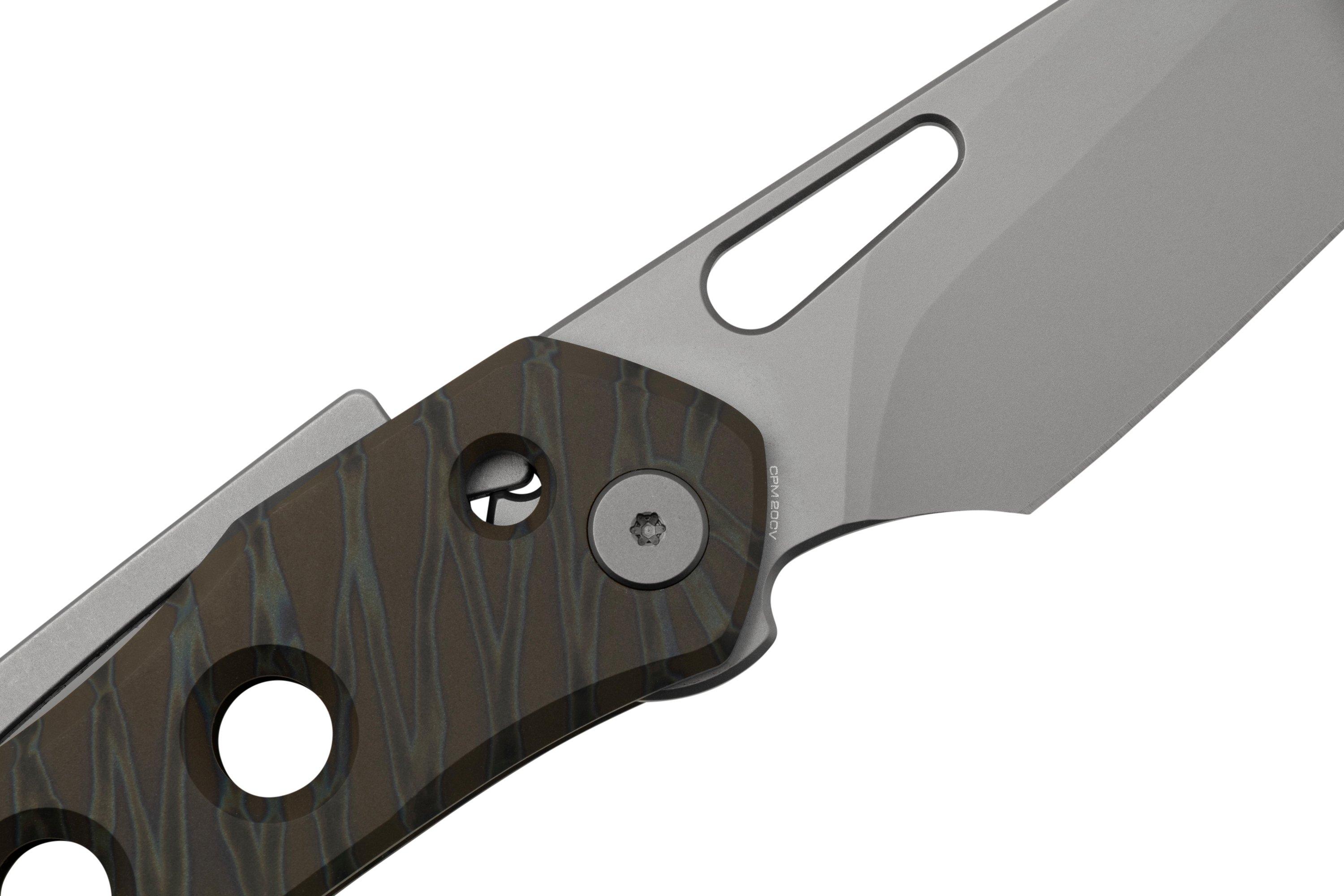 WE Knife Vision R Tiger WE21031-6, Stripe Flamed Titanium zakmes, Snecx ...