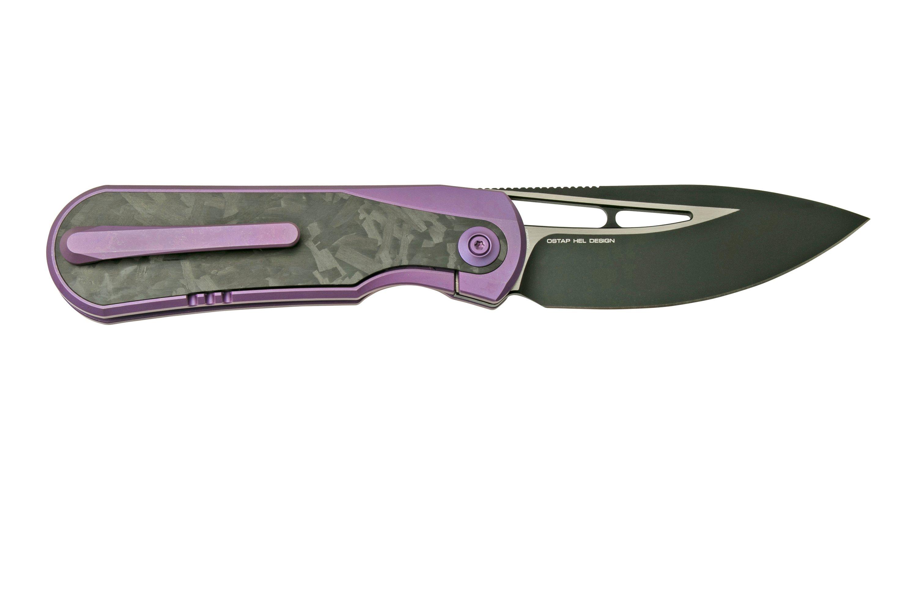 WE Knife Baloo WE21033-3 Purple Titanium/Grey Carbonfiber, pocket knife ...