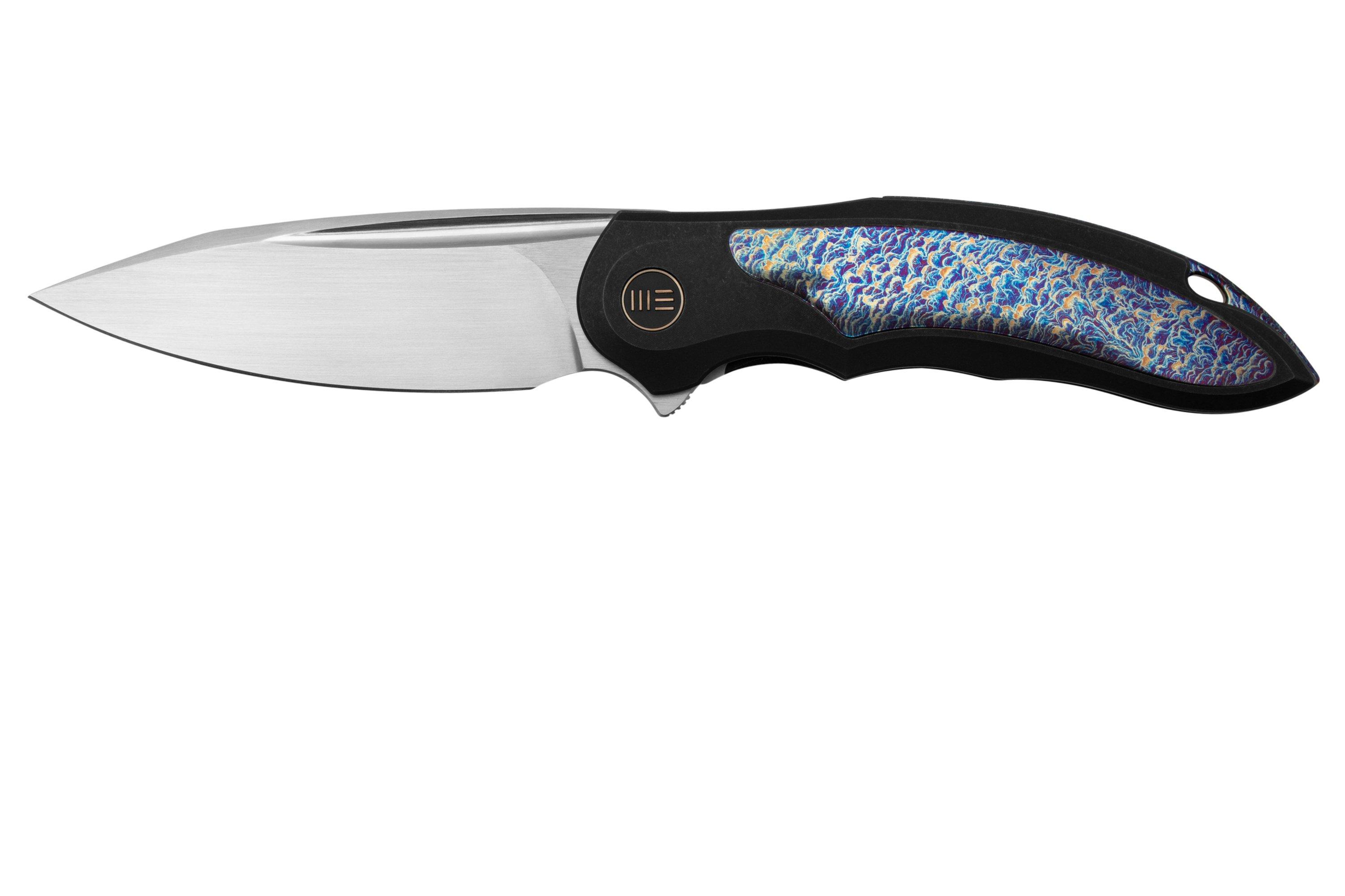 WE Knife Makani WE21048B-3, Black Titanium, Flamed Titanium inlay, CPM ...