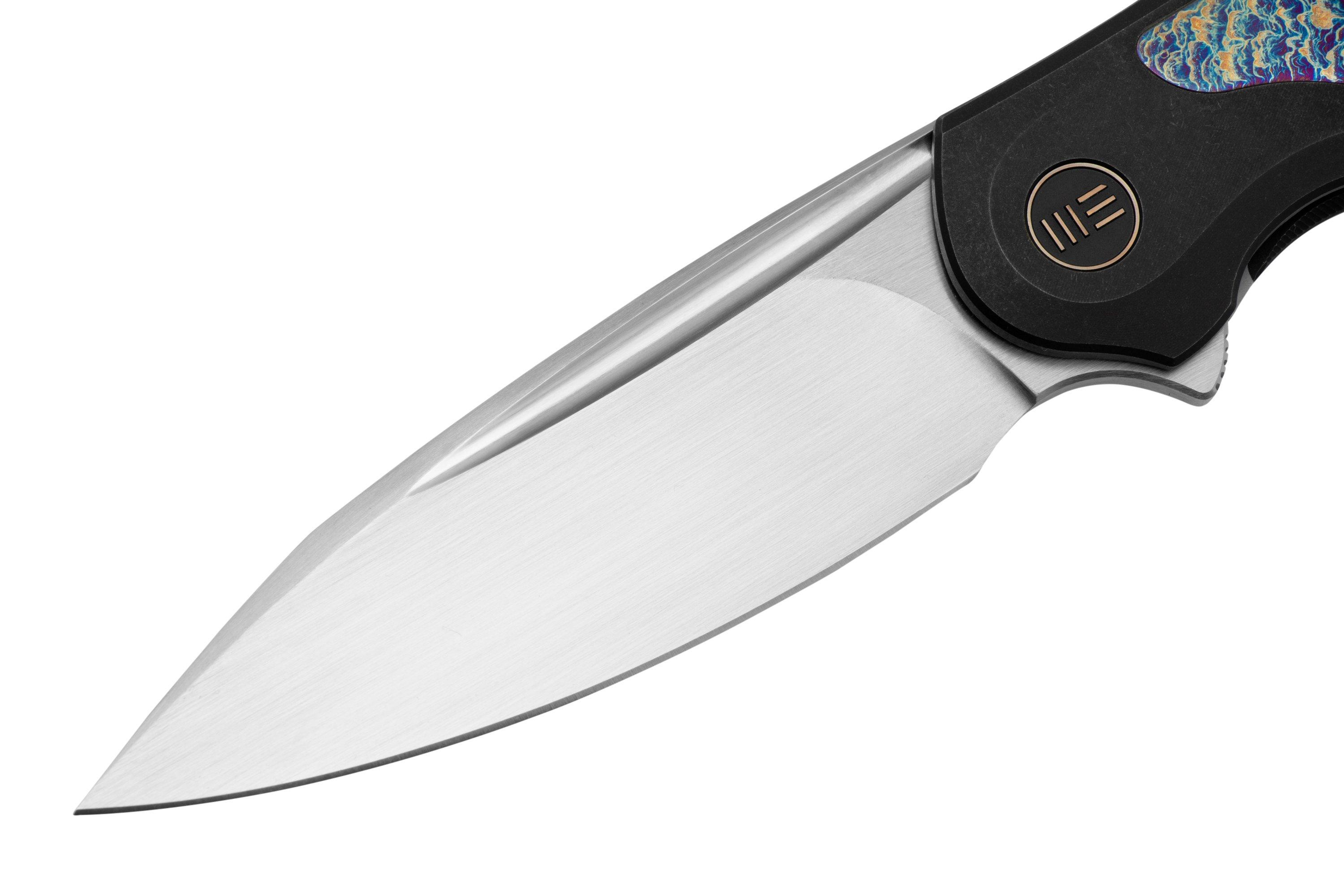 WE Knife Makani WE21048B-3, Black Titanium, Flamed Titanium inlay, CPM ...
