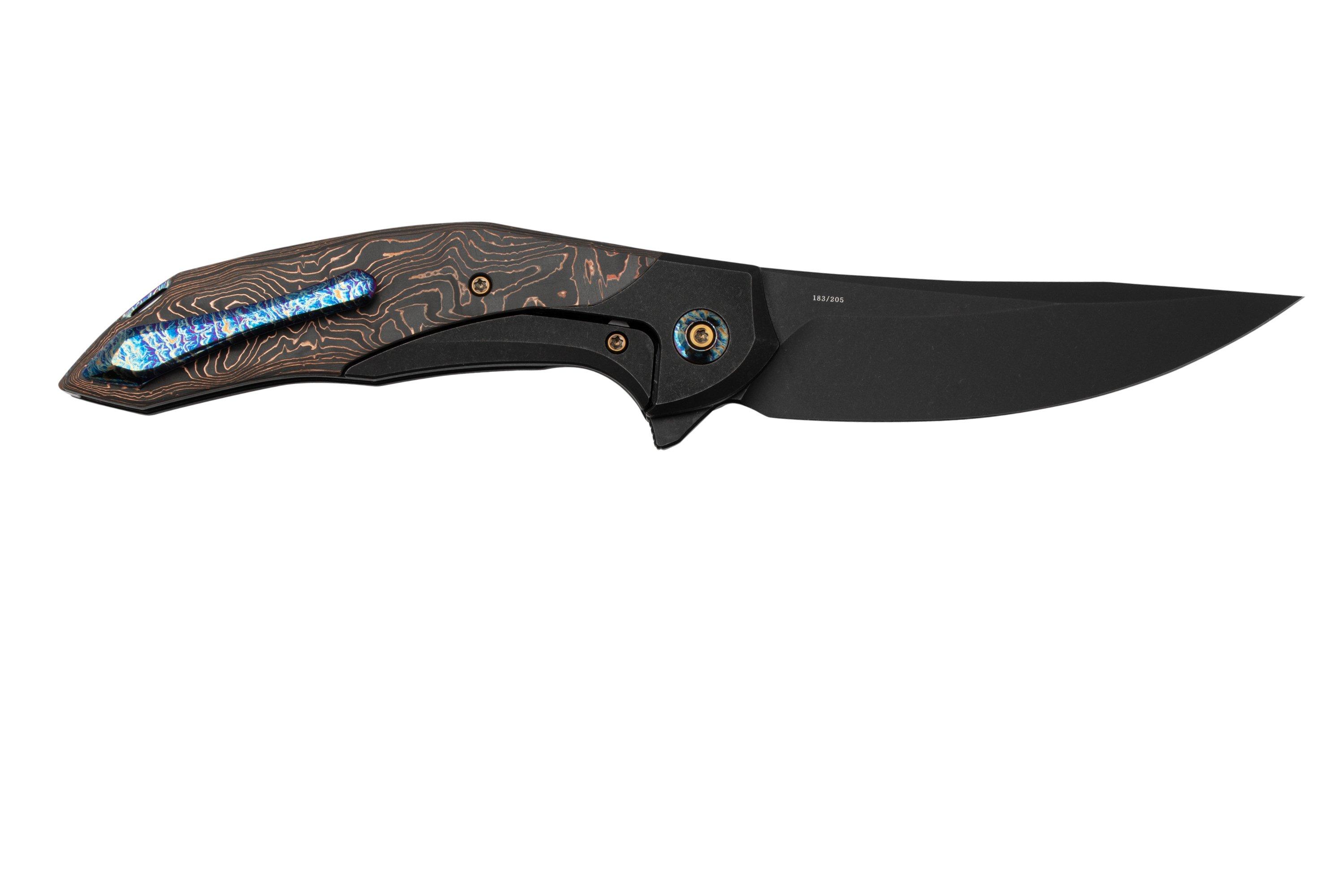 WE Knife Merata, WE22008B-1 Limited Edition, Black Titanium, CopperFoil ...