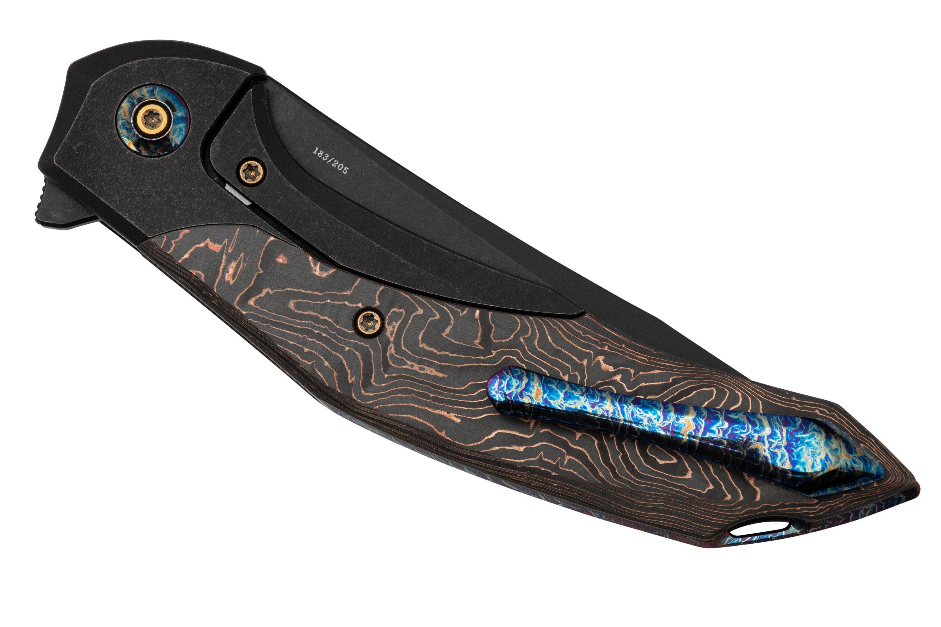 WE Knife Merata, WE22008B-1 Limited Edition, Black Titanium, CopperFoil ...