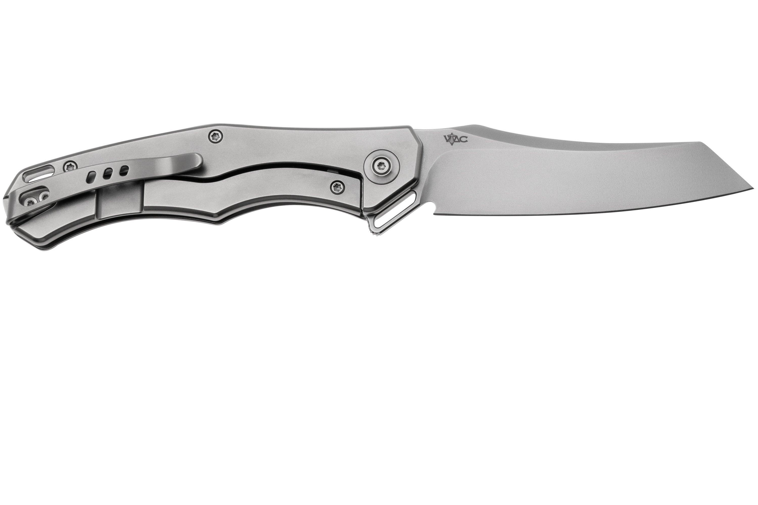WE Knife RekkeR WE22010G-2 Bead Blasted CPM 20CV, Grey Titanium Diamond ...