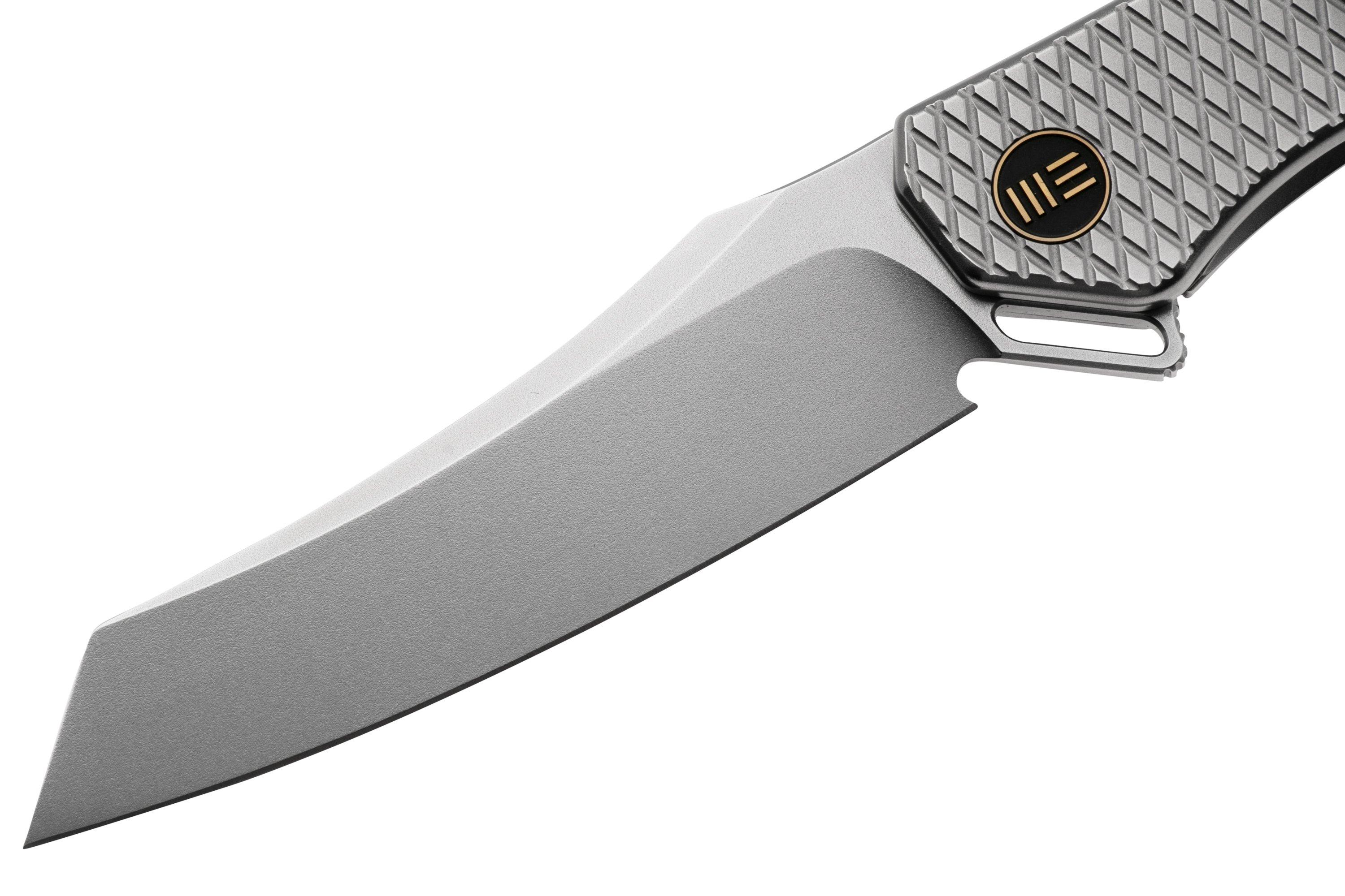 WE Knife RekkeR WE22010G-2 Bead Blasted CPM 20CV, Grey Titanium Diamond ...