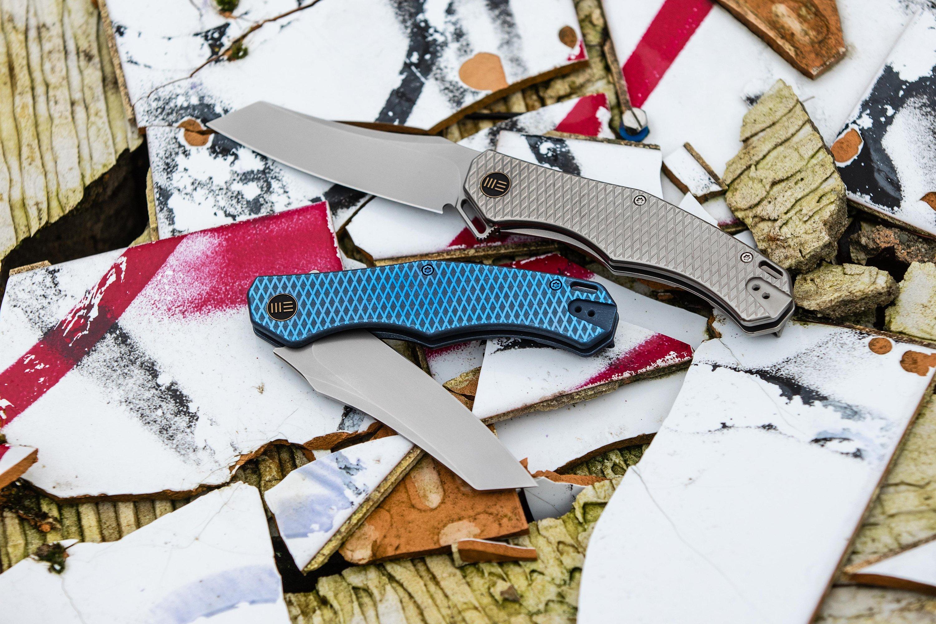 WE Knife RekkeR WE22010G-2 Bead Blasted CPM 20CV, Grey Titanium Diamond ...