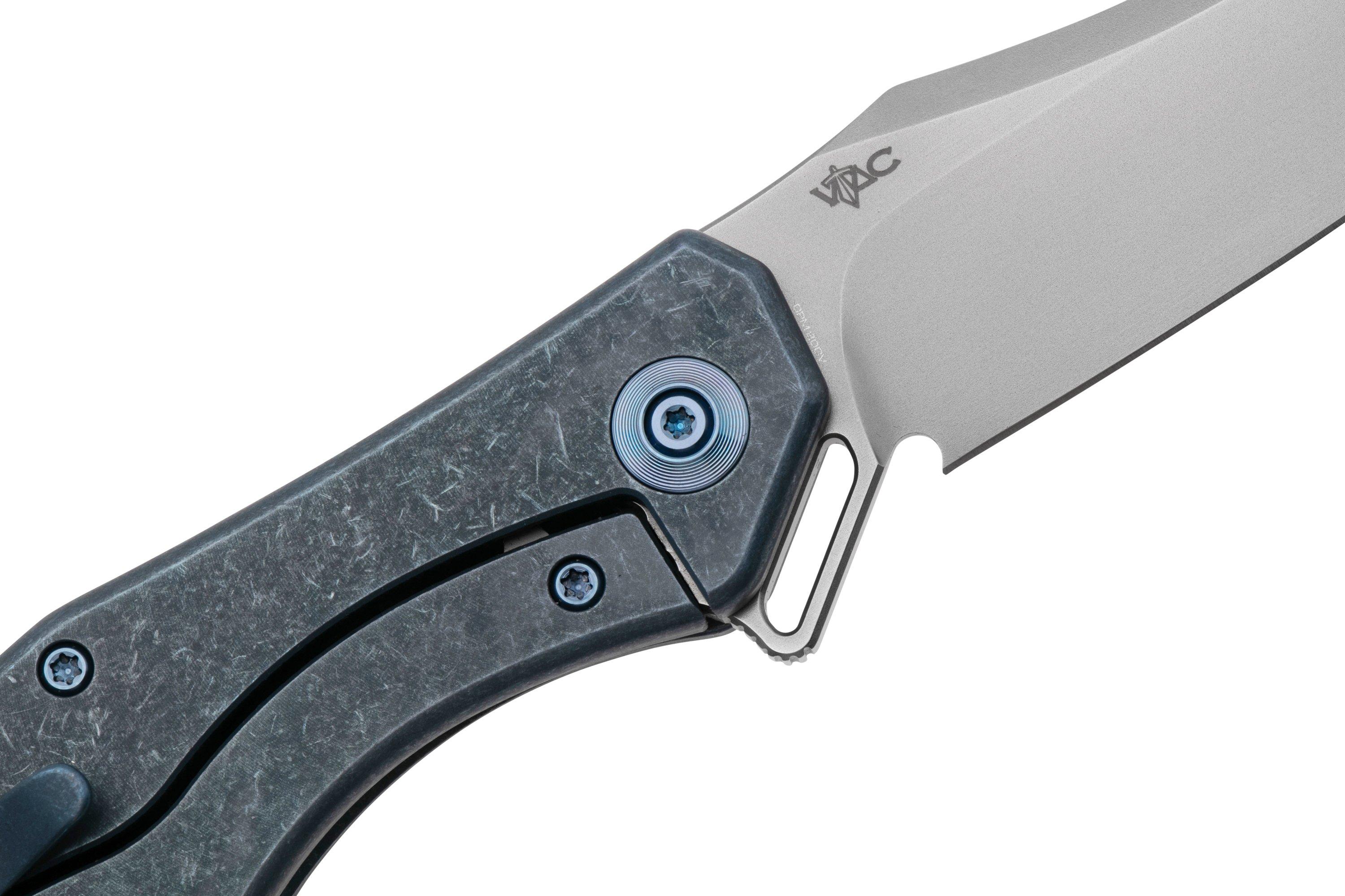 WE Knife RekkeR WE22010G-4 Polished Bead Blasted CPM 20CV, Blue ...