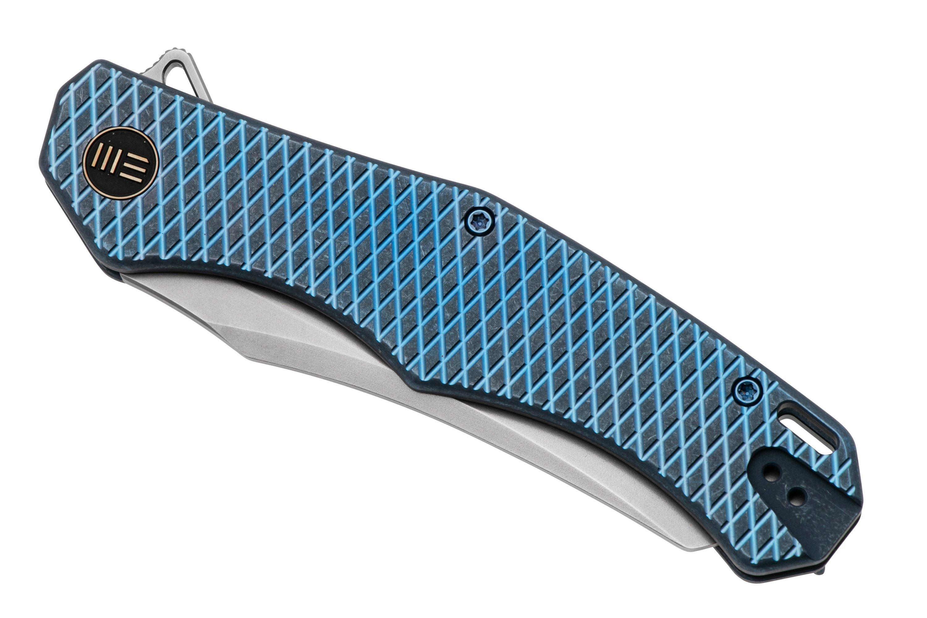 WE Knife RekkeR WE22010G-4 Polished Bead Blasted CPM 20CV, Blue ...