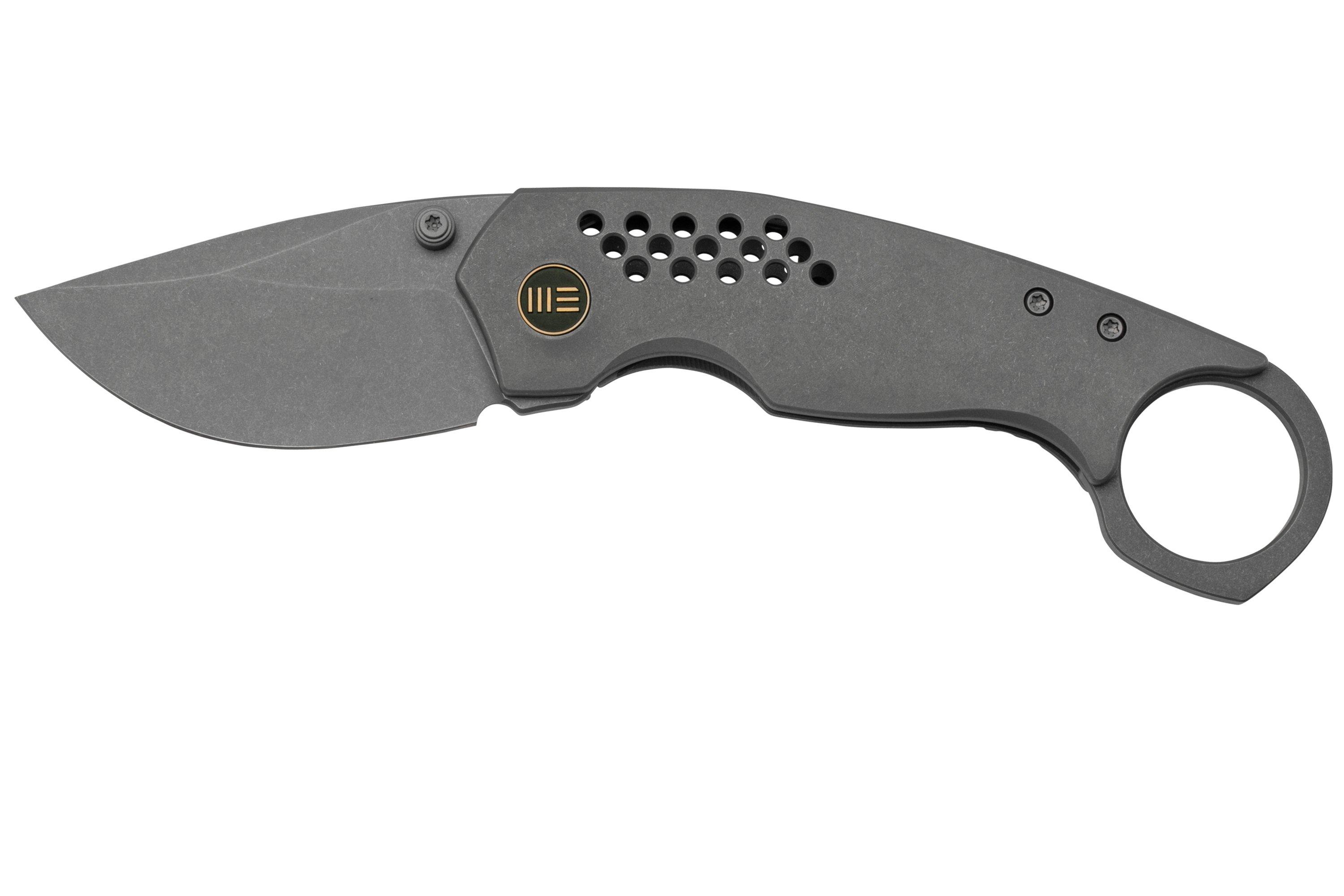WE Knife Envisage WE22013-1 Gray Titanium, Stonewashed pocket knife ...