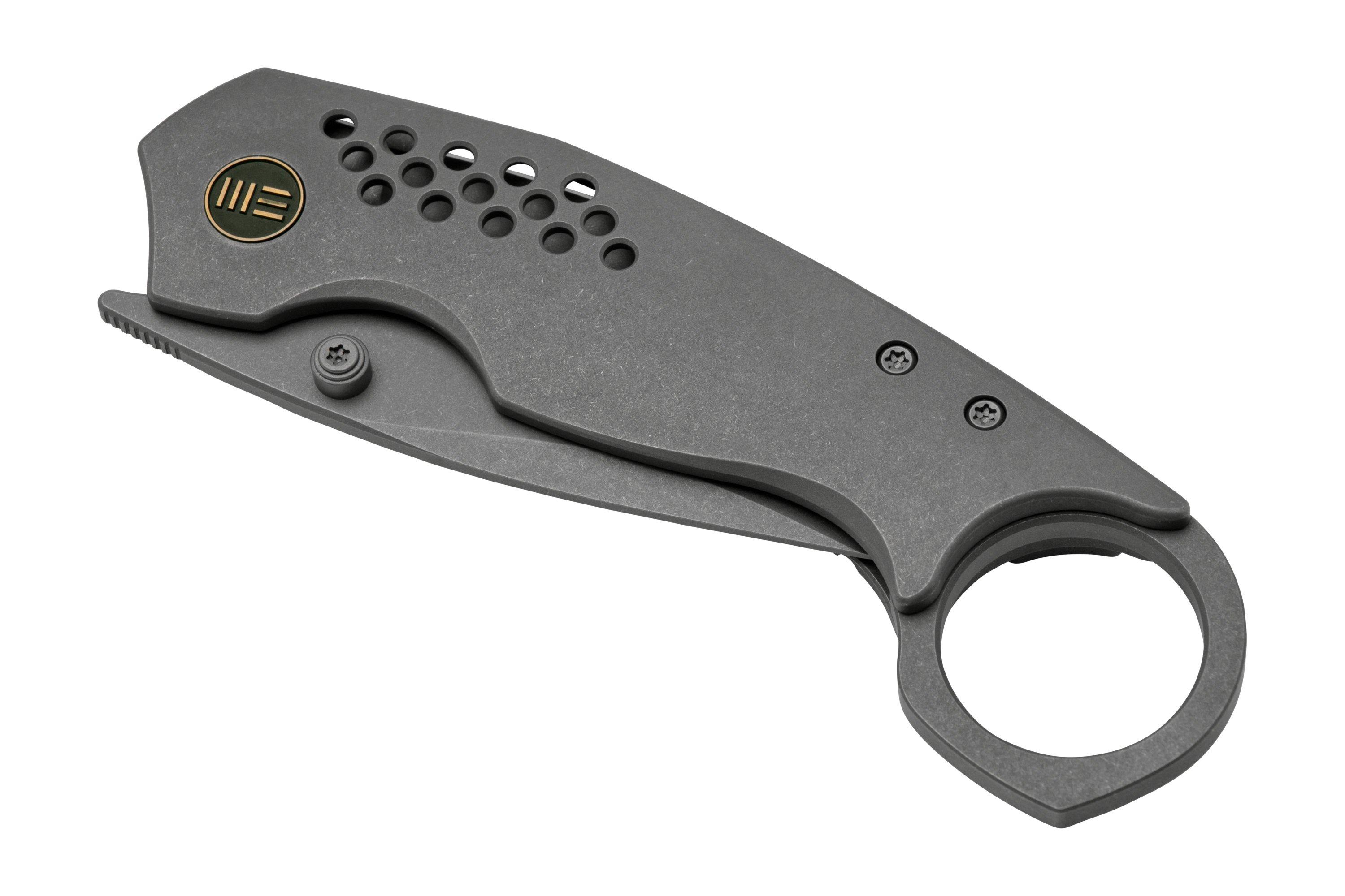 WE Knife Envisage WE22013-1 Gray Titanium, Stonewashed pocket knife ...