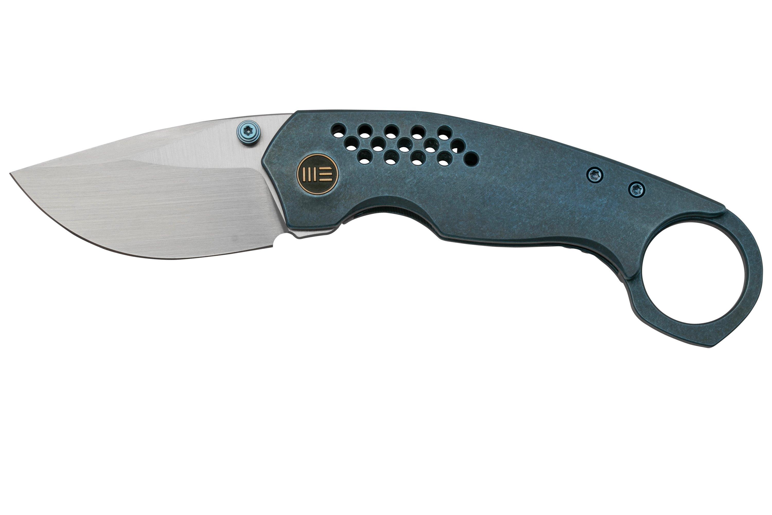 WE Knife Envisage WE22013-4 Blue Titanium, Hand Rubbed pocket knife ...