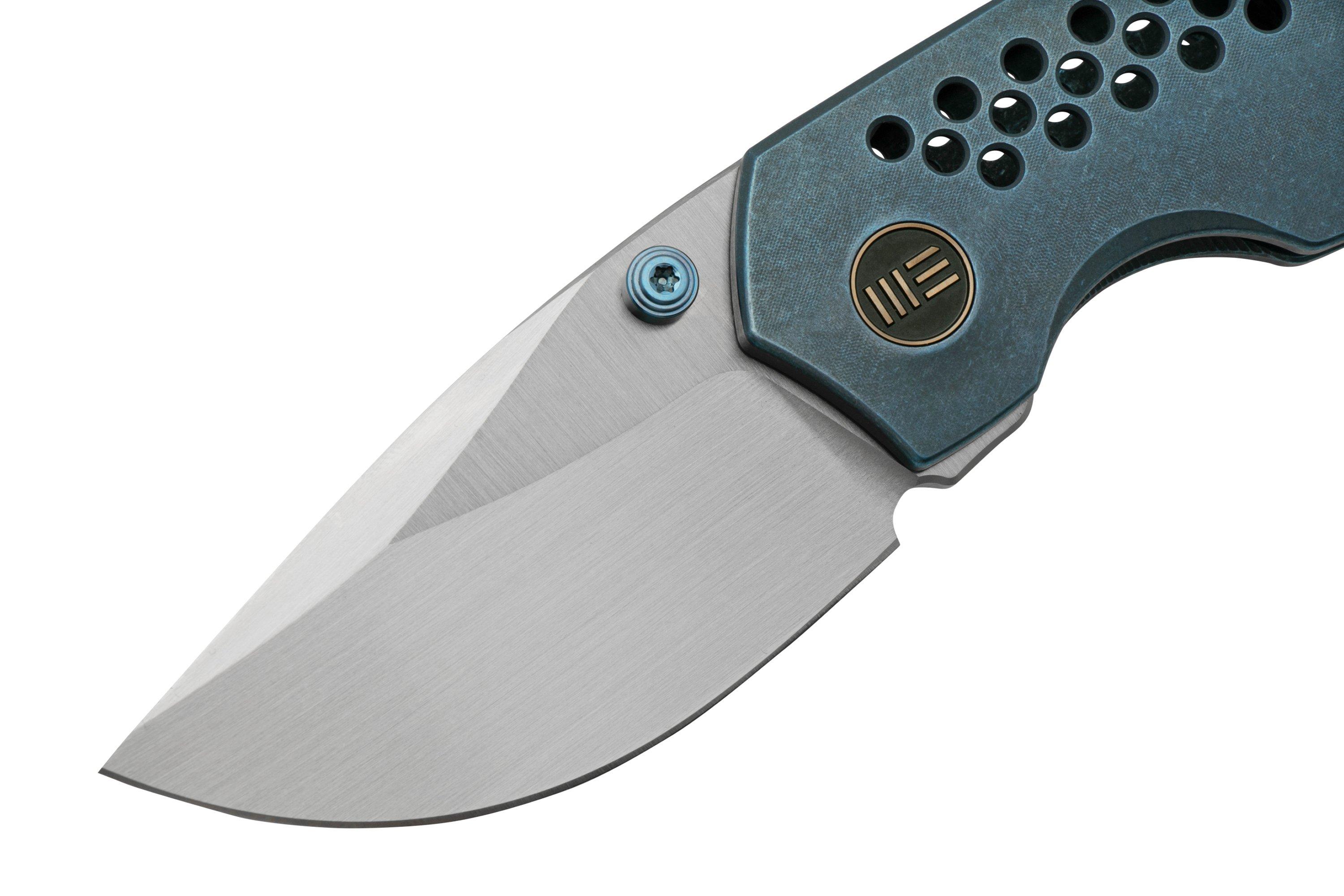 WE Knife Envisage WE22013-4 Blue Titanium, Hand Rubbed pocket knife ...