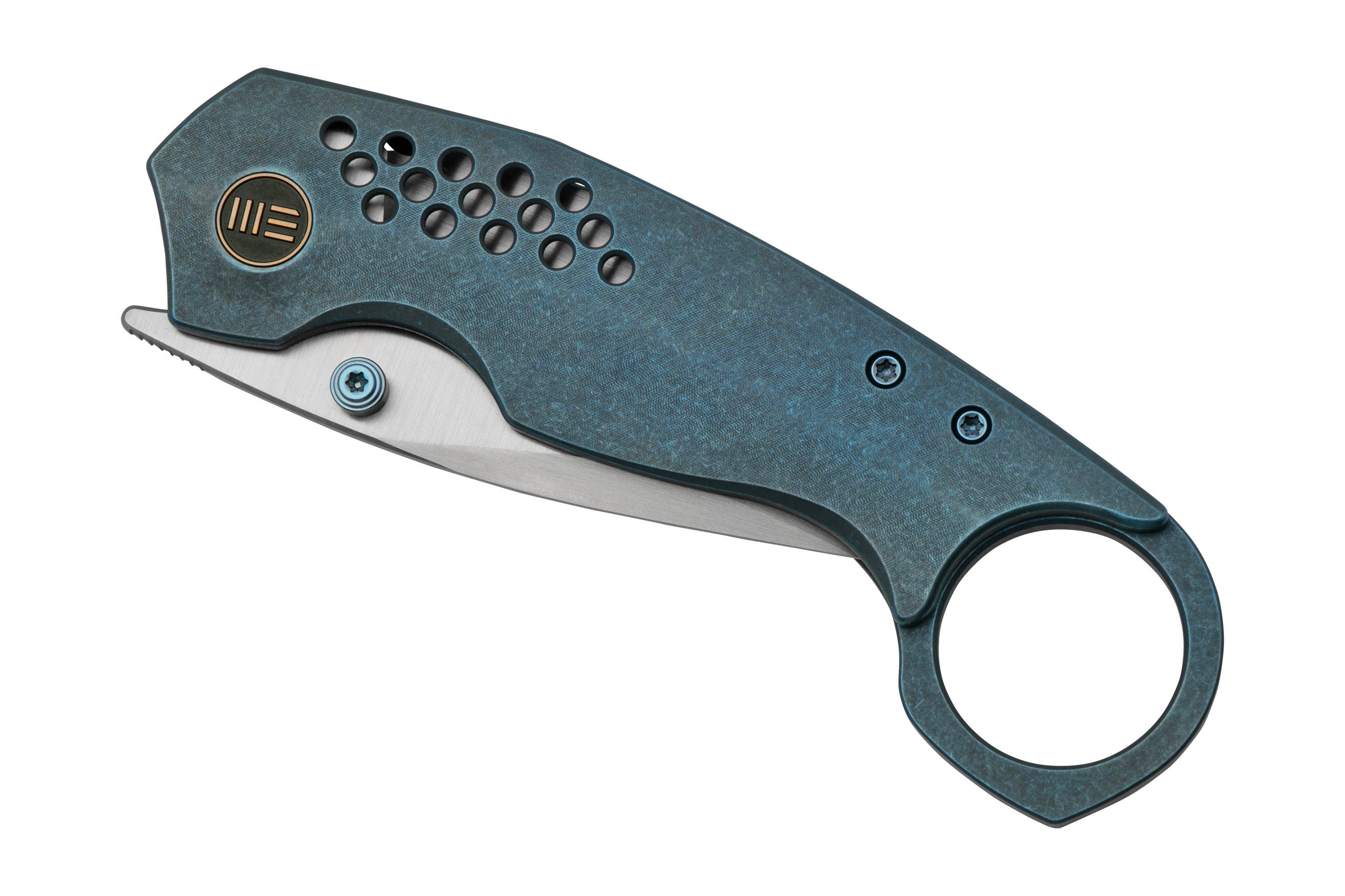 WE Knife Envisage WE22013-4 Blue Titanium, Hand Rubbed pocket knife ...