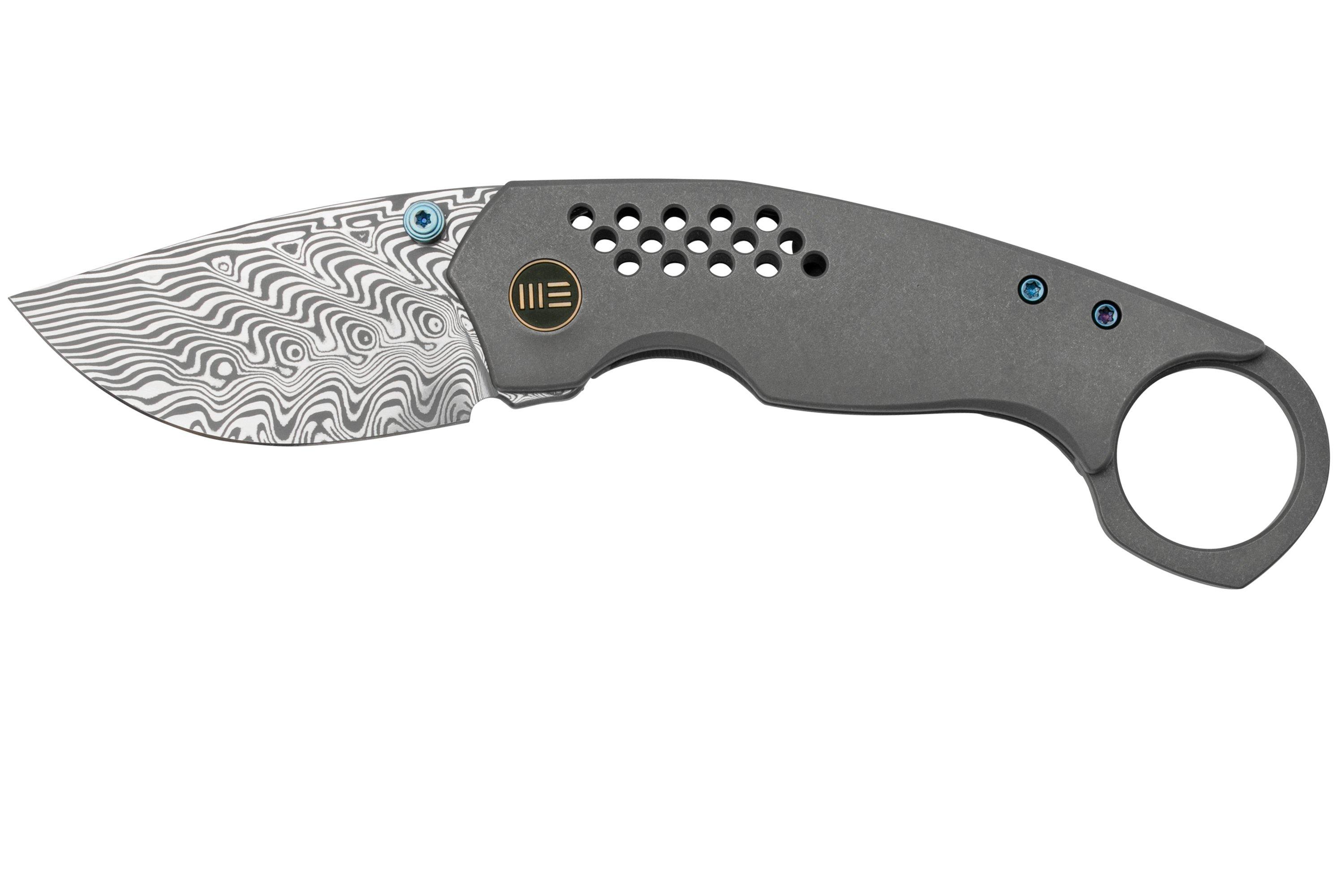 WE Knife Envisage WE22013-DS1 Gray Titanium, Hakkapella Damasteel ...