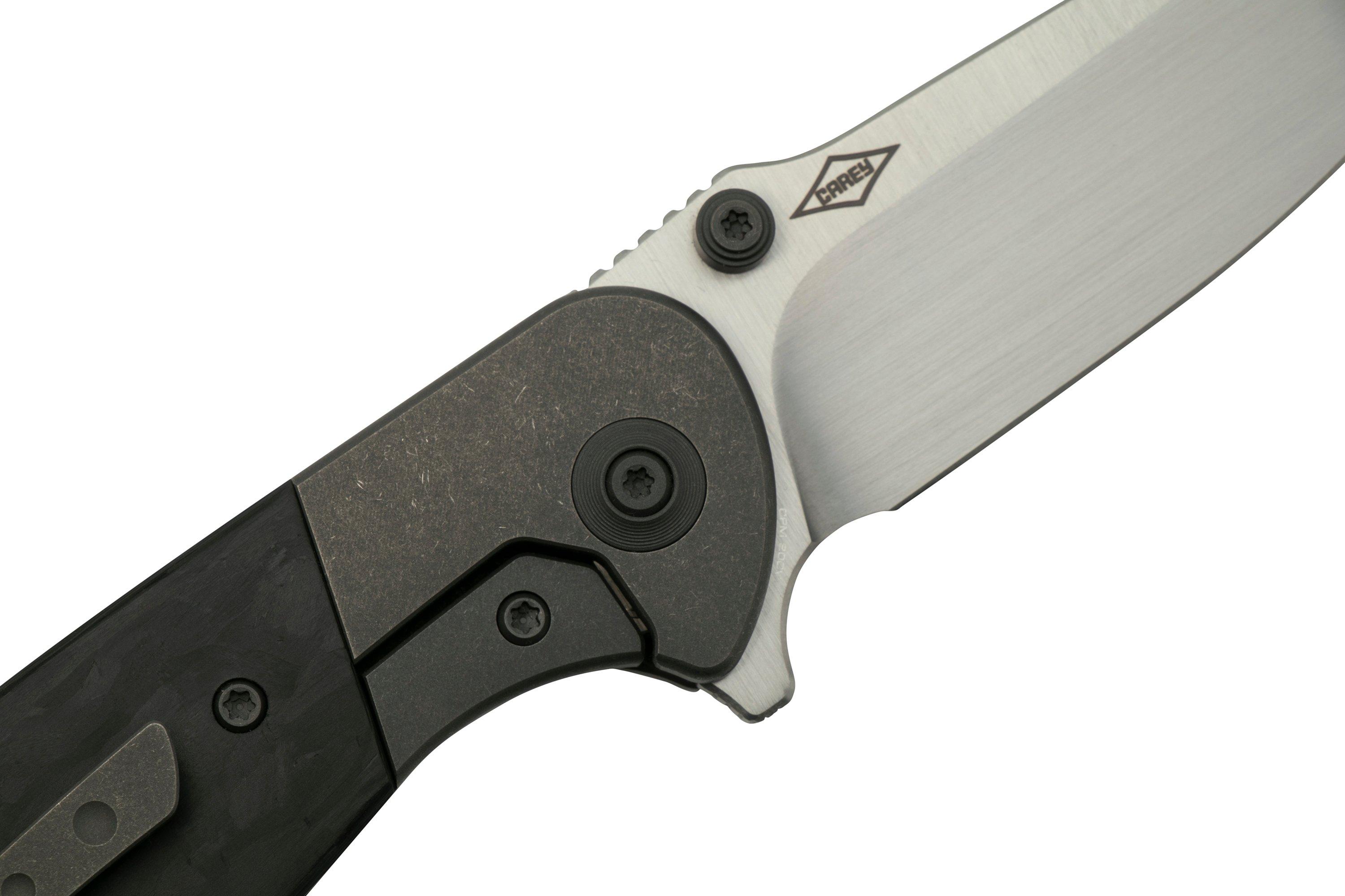 WE Knife Nitro Mini WE22015-1, Grey Titanium, Marble Carbonfiber Inlay ...