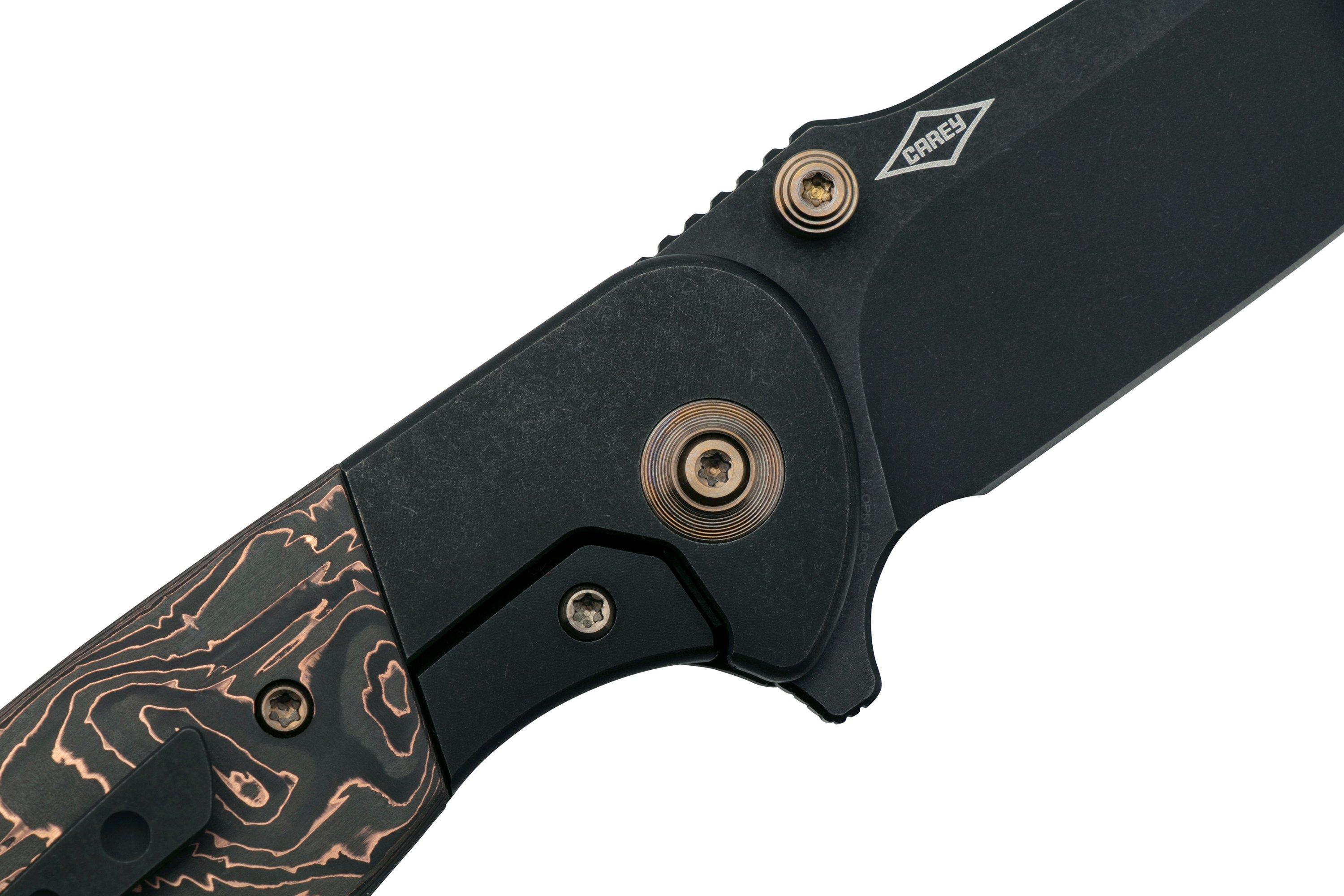 WE Knife Nitro Mini WE22015-2, Black Titanium, Copperfoil Carbonfiber ...