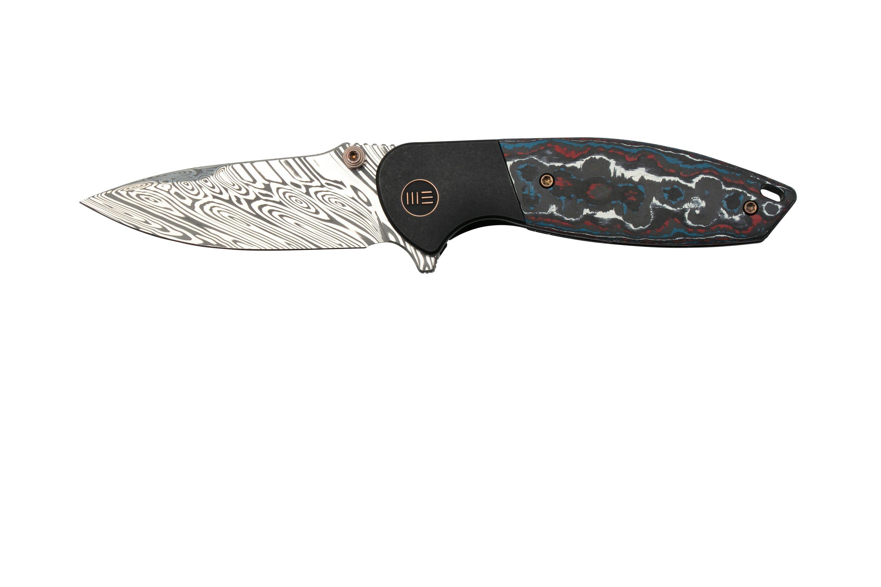 WE Knife Nitro Mini WE22015-DS1, Black Titanium, Nebula FatCarbon Inlay ...