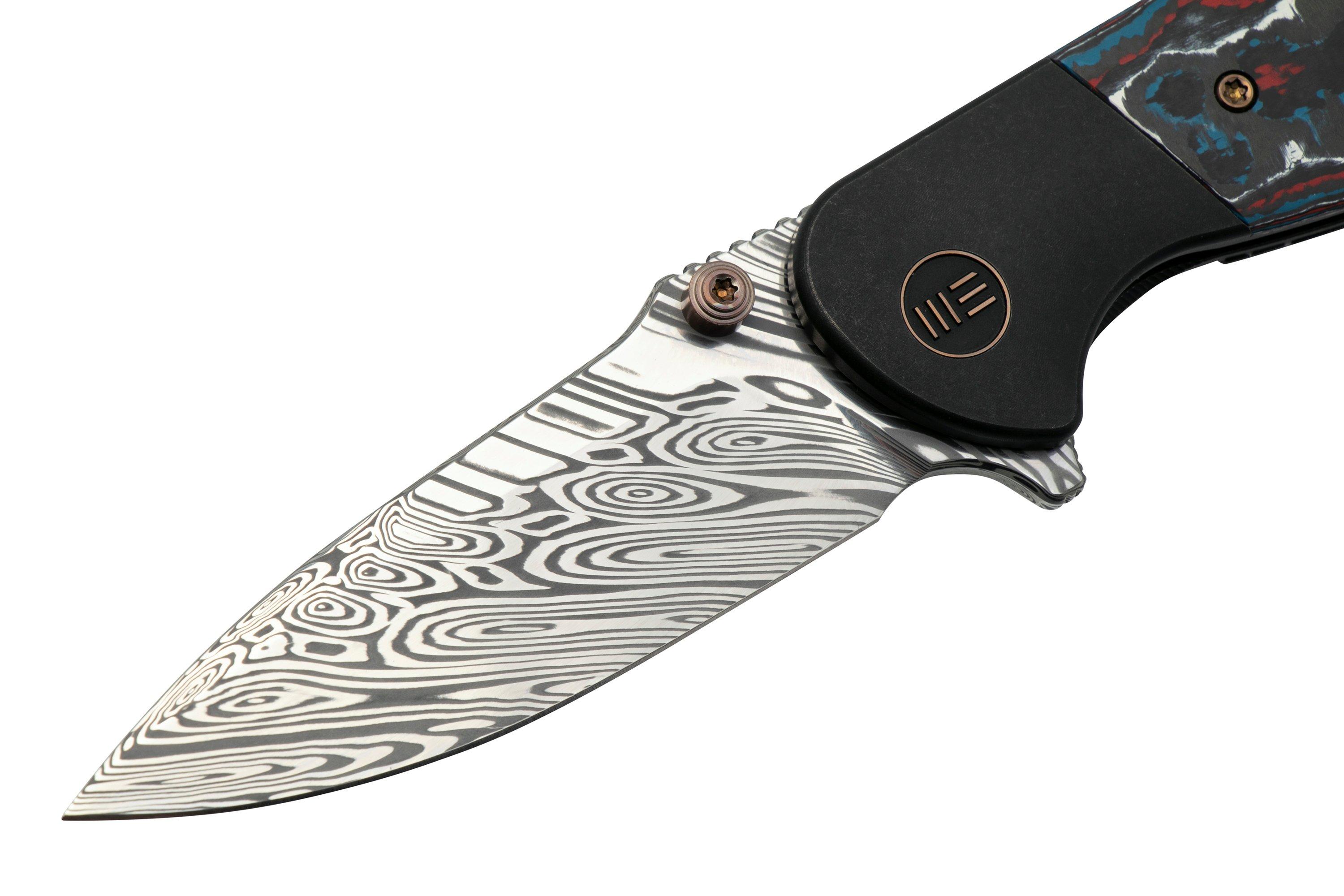 WE Knife Nitro Mini WE22015-DS1, Black Titanium, Nebula FatCarbon Inlay ...