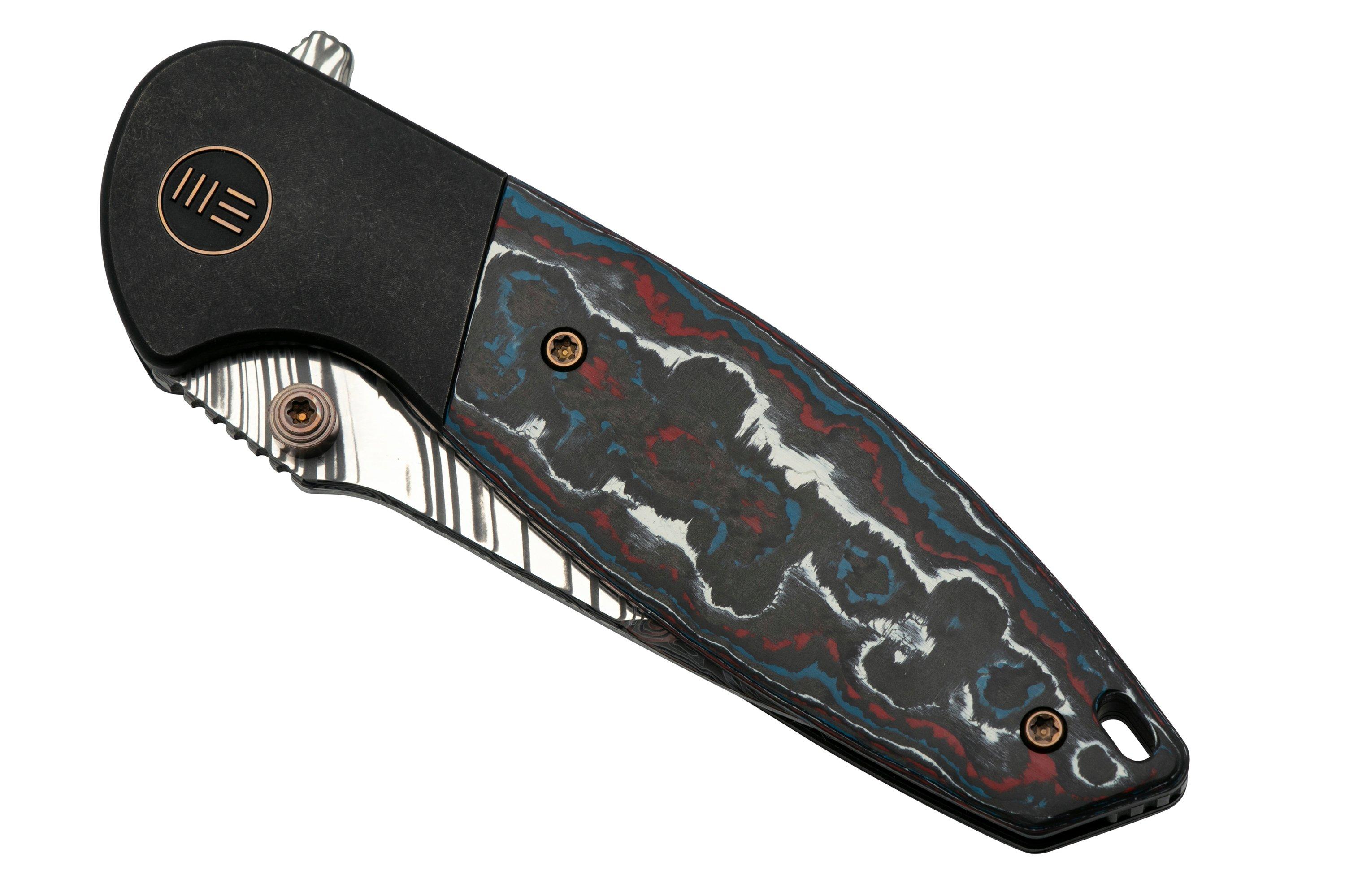 WE Knife Nitro Mini WE22015-DS1, Black Titanium, Nebula FatCarbon Inlay ...