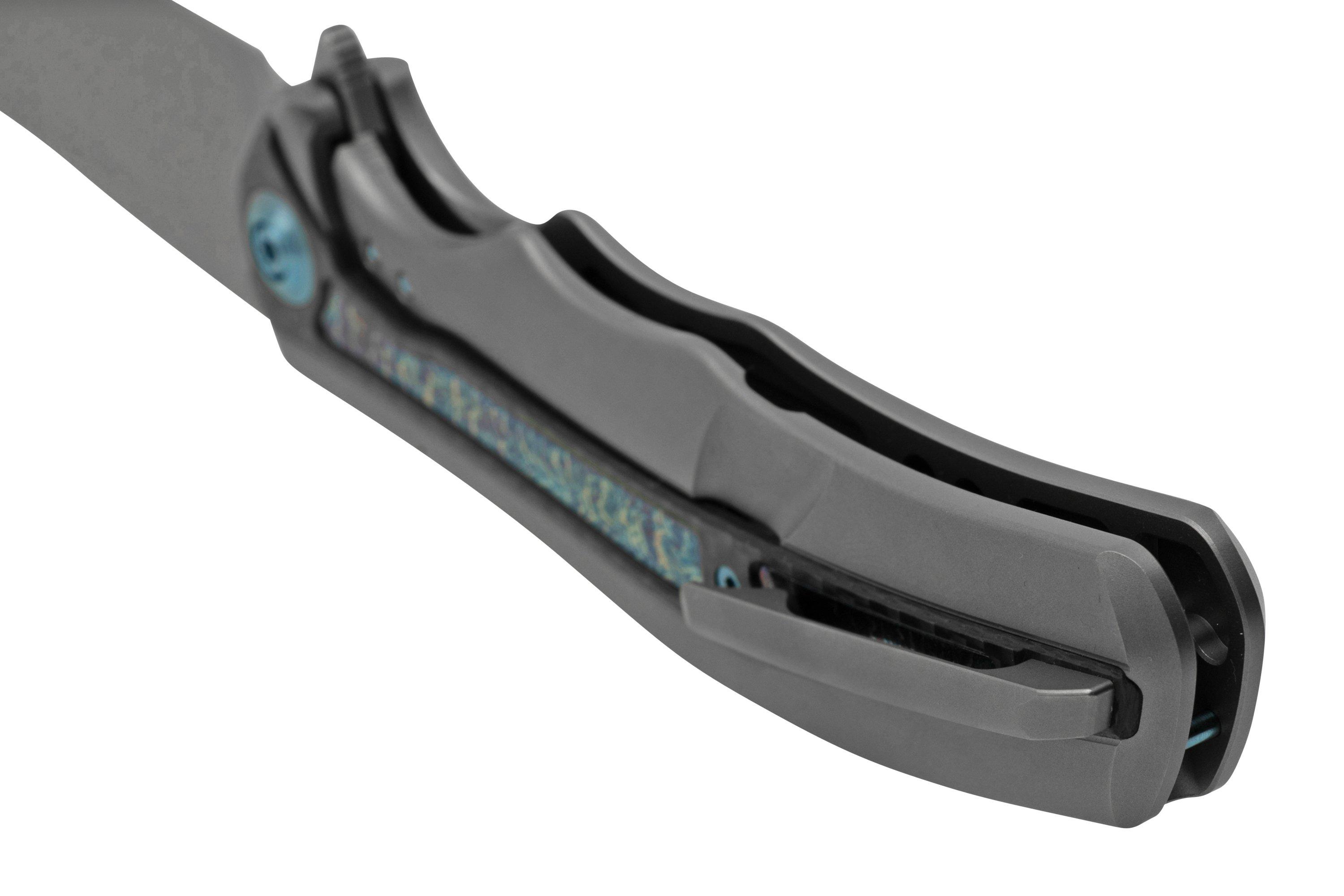 WE Knife Zonda WE22016-2 Gray Titanium, Twill Carbon Fiber Flamed ...