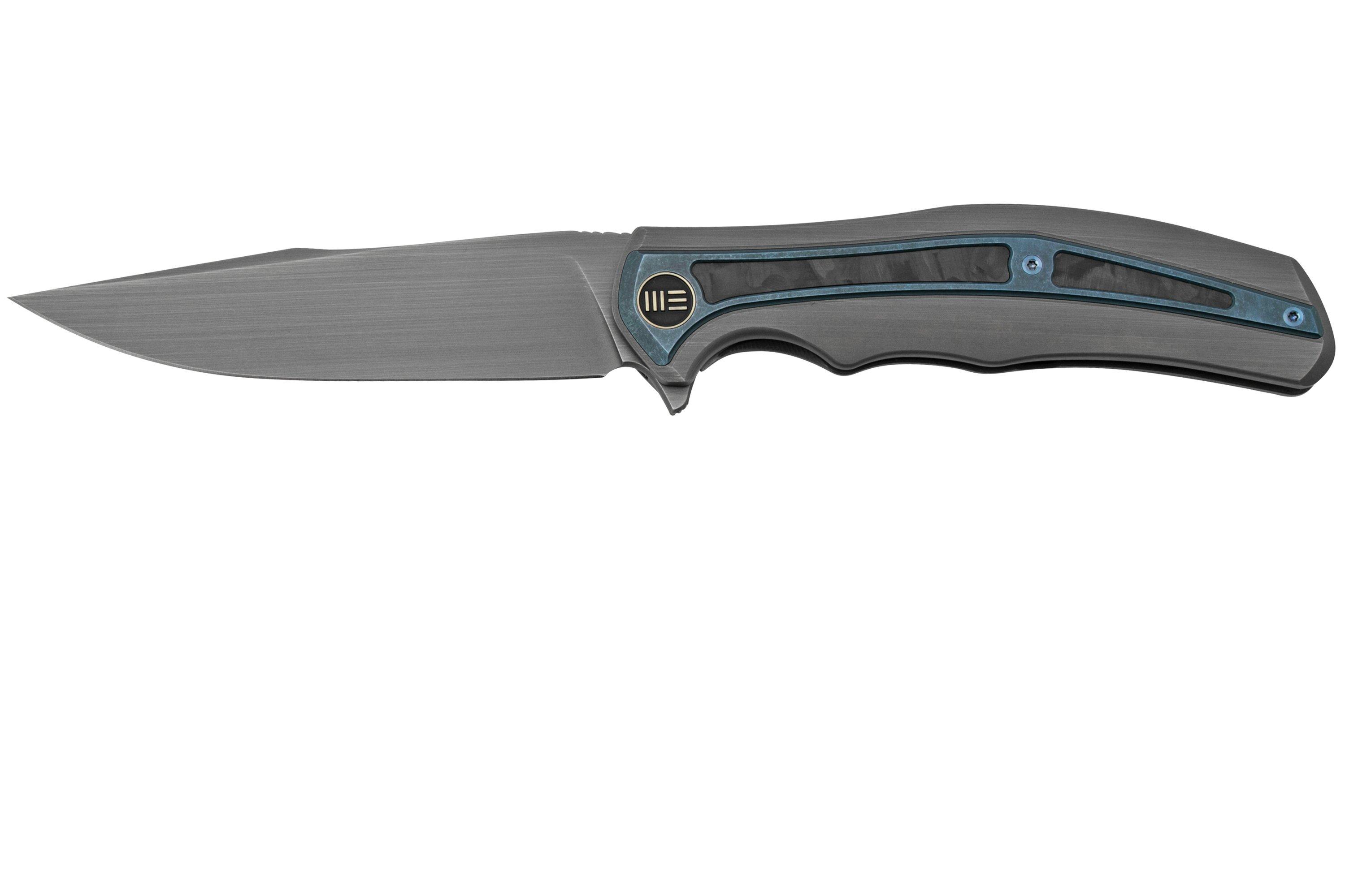 WE Knife Zonda WE22016-4 Gray Hand Rubbed Titanium, Blue Titanium ...