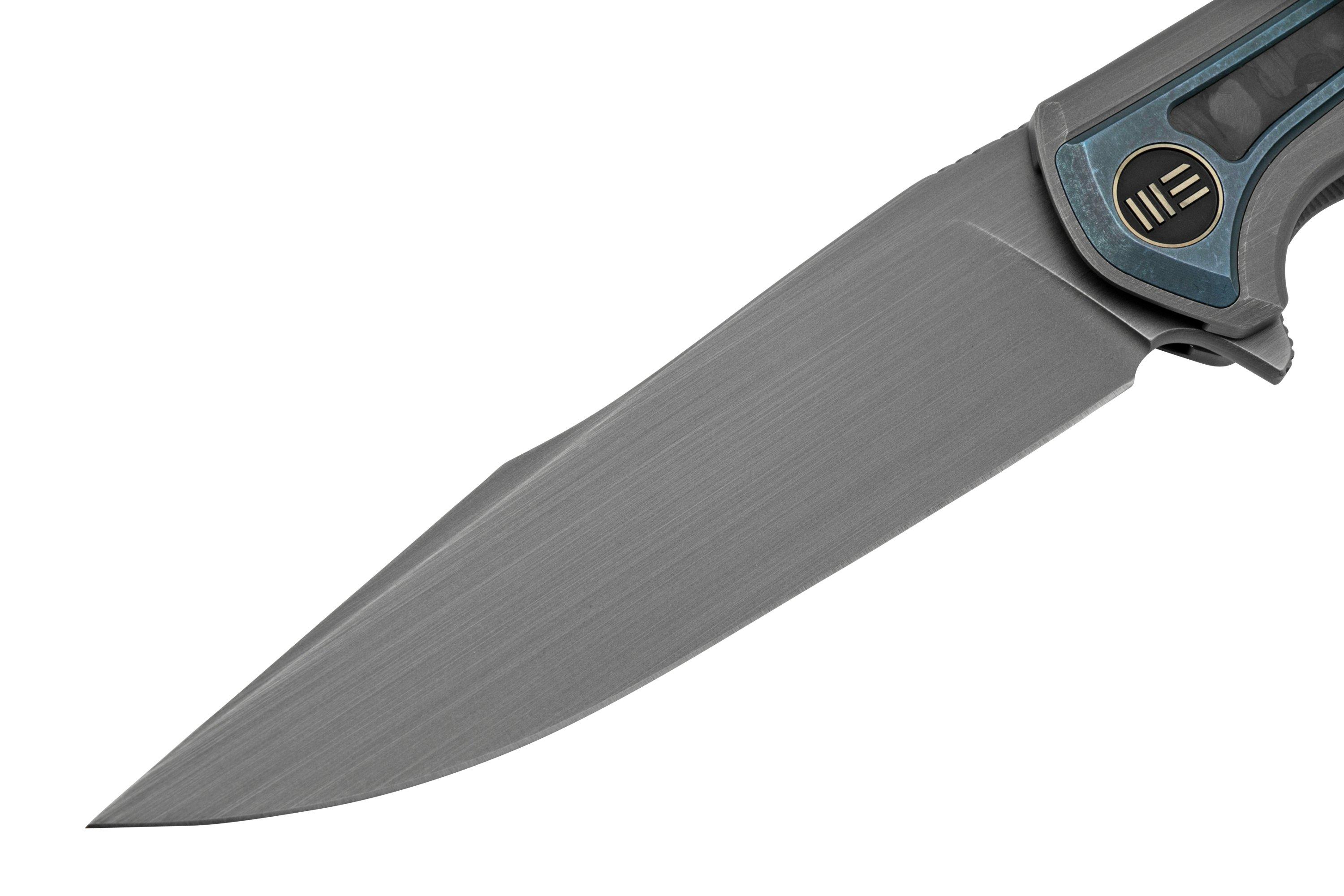 WE Knife Zonda WE22016-4 Gray Hand Rubbed Titanium, Blue Titanium ...