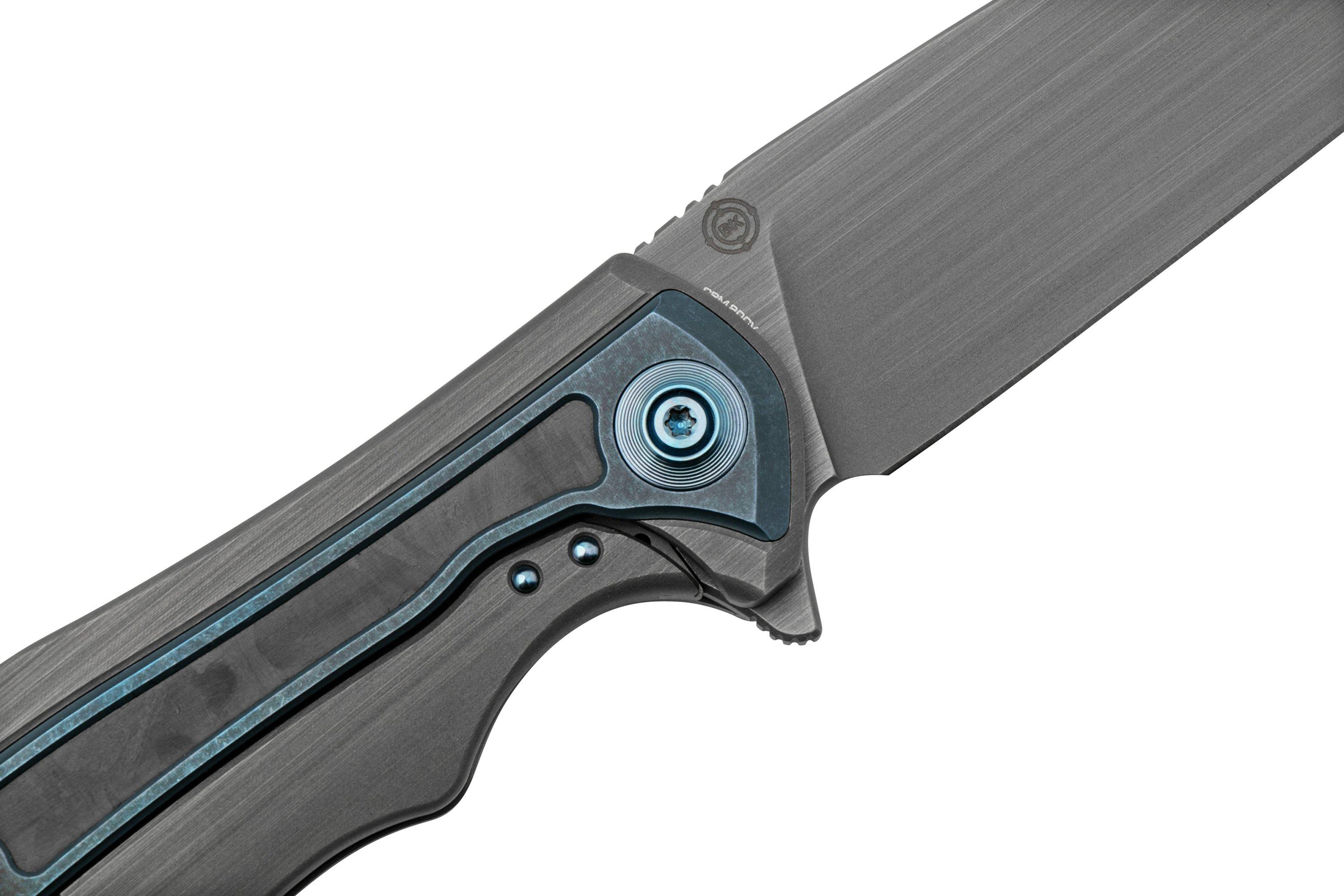 WE Knife Zonda WE22016-4 Gray Hand Rubbed Titanium, Blue Titanium ...